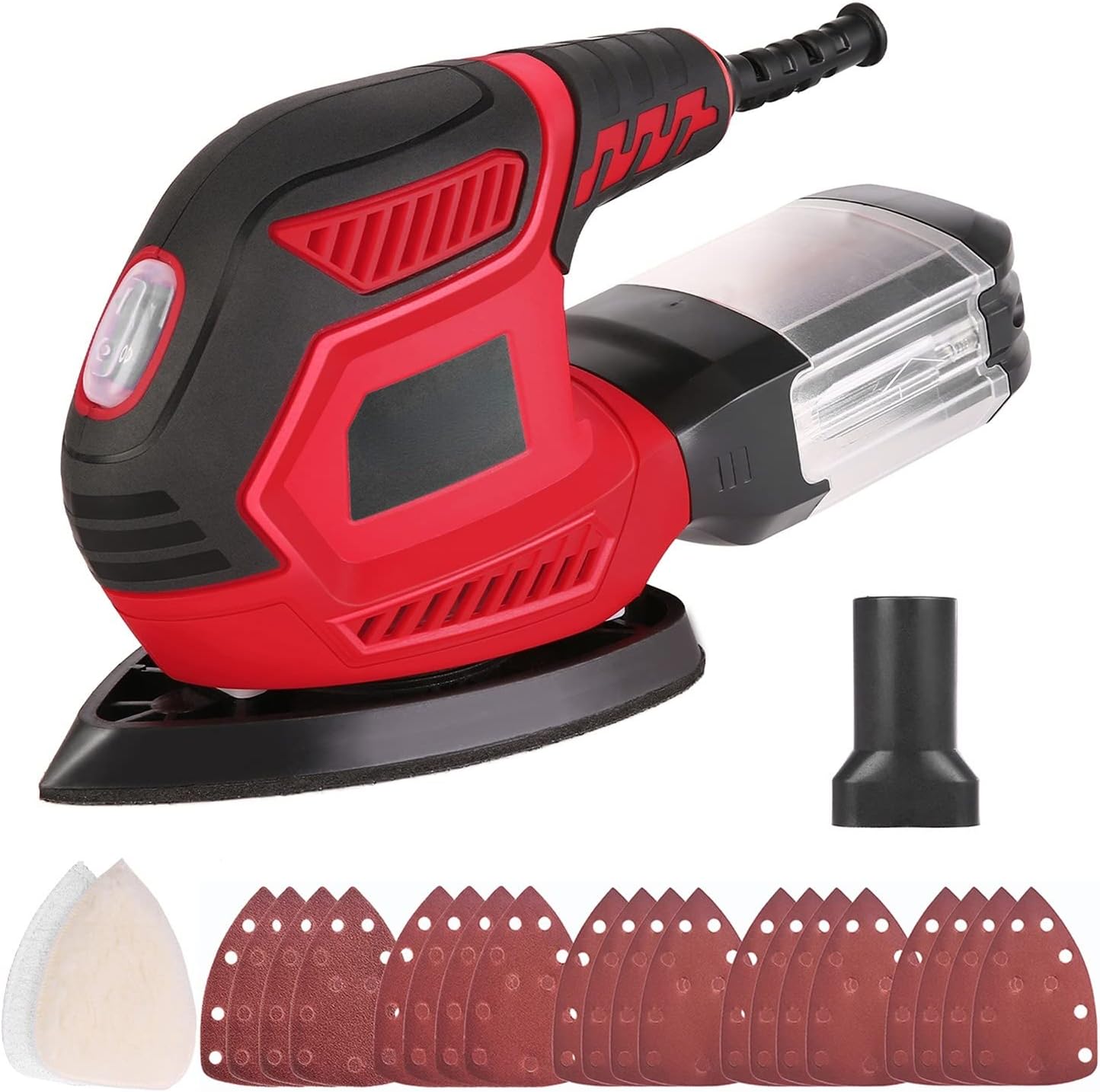 Finishing Sander 250W Detail Sander with Two Sanding Pads 2 in 1, Dust ...