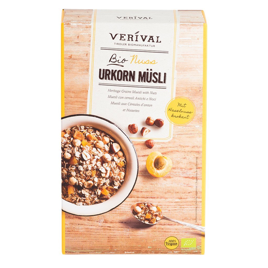 Verival Nuss Urkorn Müsli - Bio, 6er Pack (6 x 500 g) : Amazon.de ...