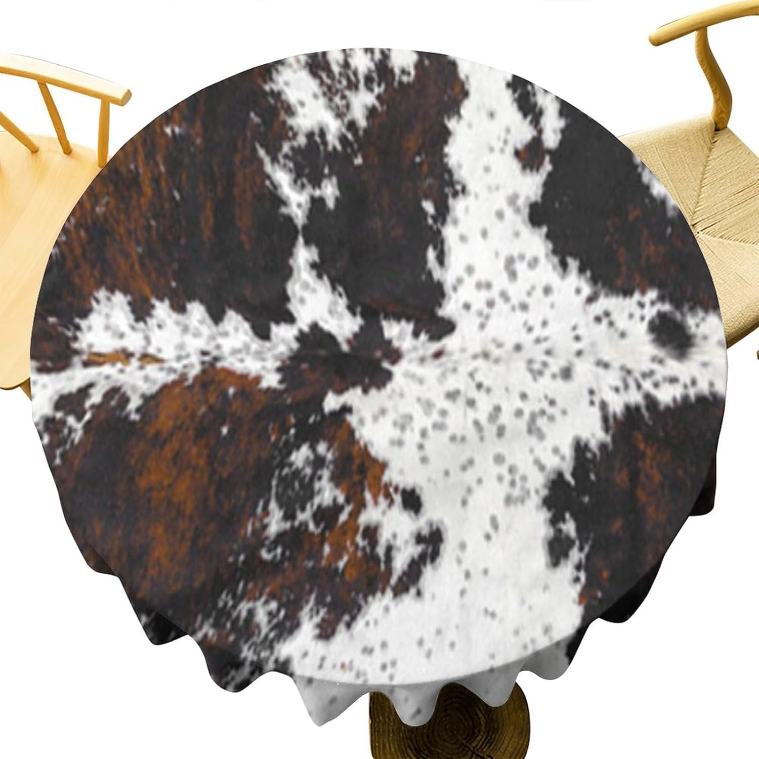 Amazon.com: Cow Skin Print Tablecloth, Rustic Cottage Country Farm ...