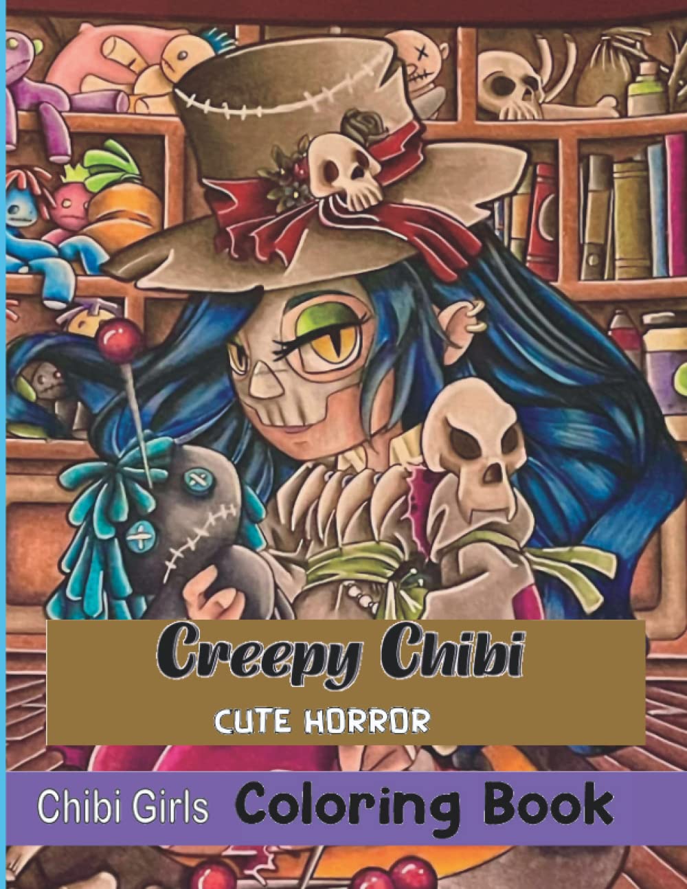 Buy Creepy chibi cute horror chibi girls coloring book: Beautiful Chibi ...