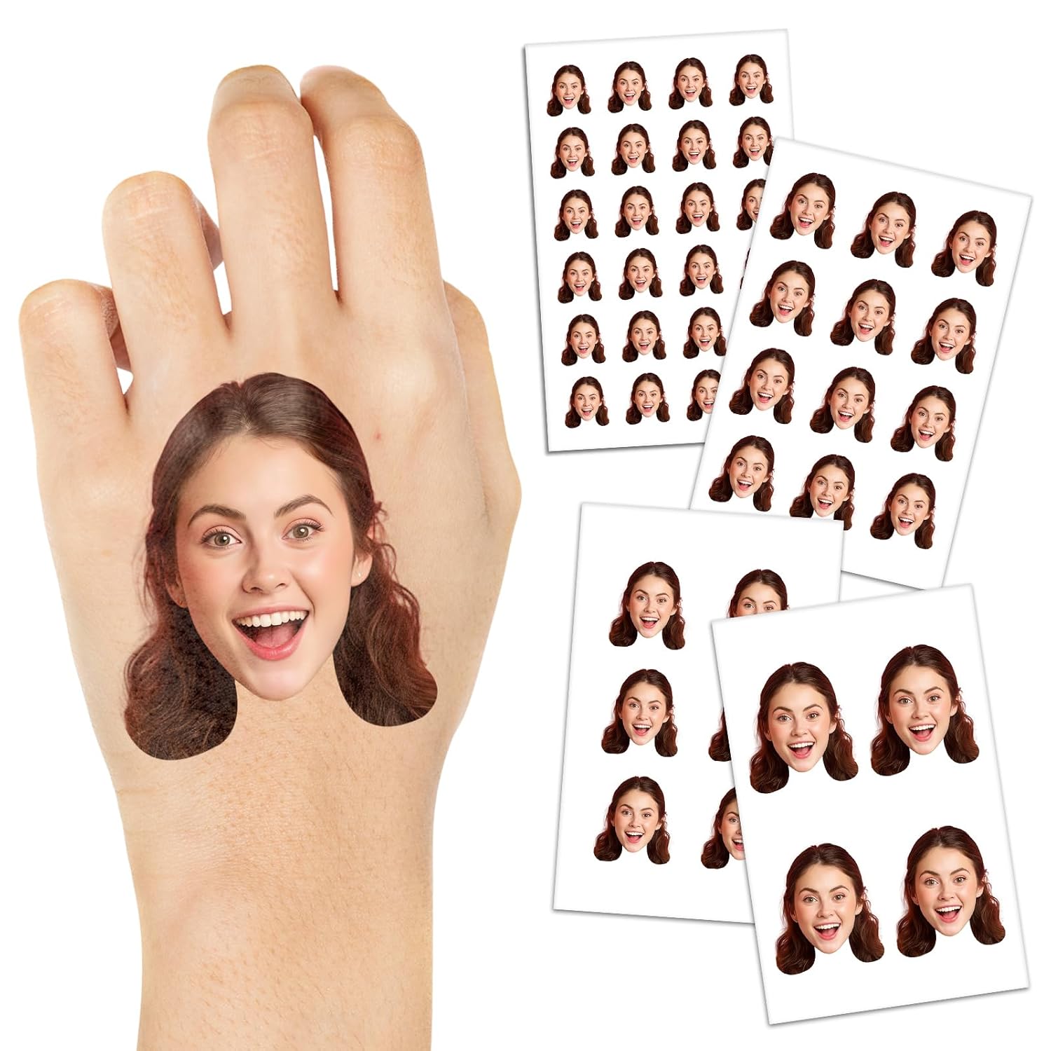 Amazon.com : Bliver Custom Temporary Tattoos Personalized Face Tattoos ...