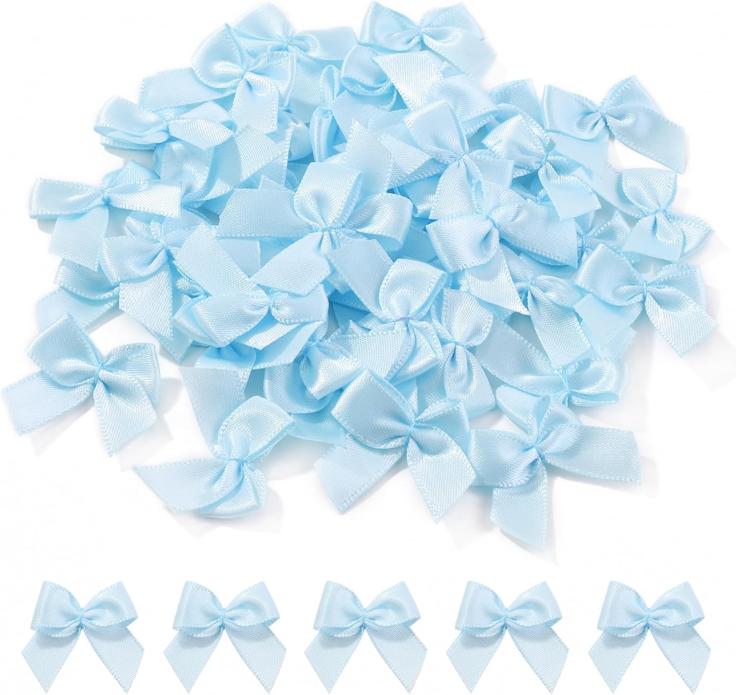 Amazon.com: yoyokid 50 Pcs 1" Mini Satin Ribbon Bows, Tiny Crafts Bows ...