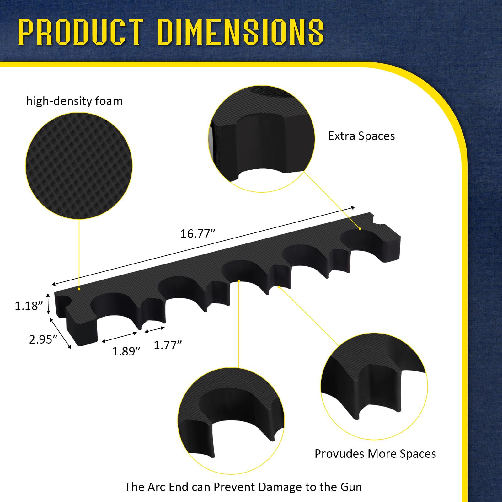 Snapklik.com : 2 Pack Gun Safe Organizer, Gun Rack For Gun Storage, Gun ...