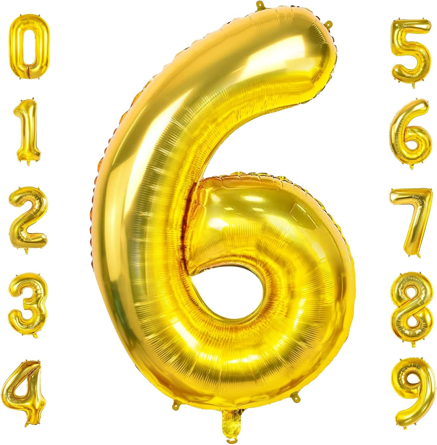 Amazon.com: Number 6 Balloons for 6th Birthday Party Decorations, 0-100 ...