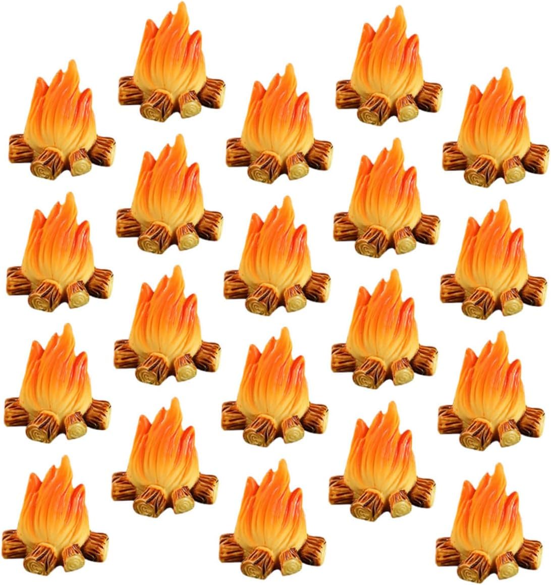 Amazon.com: Toyvian 24pcs Handmade Resin Campfire Model Ornament - Fake ...