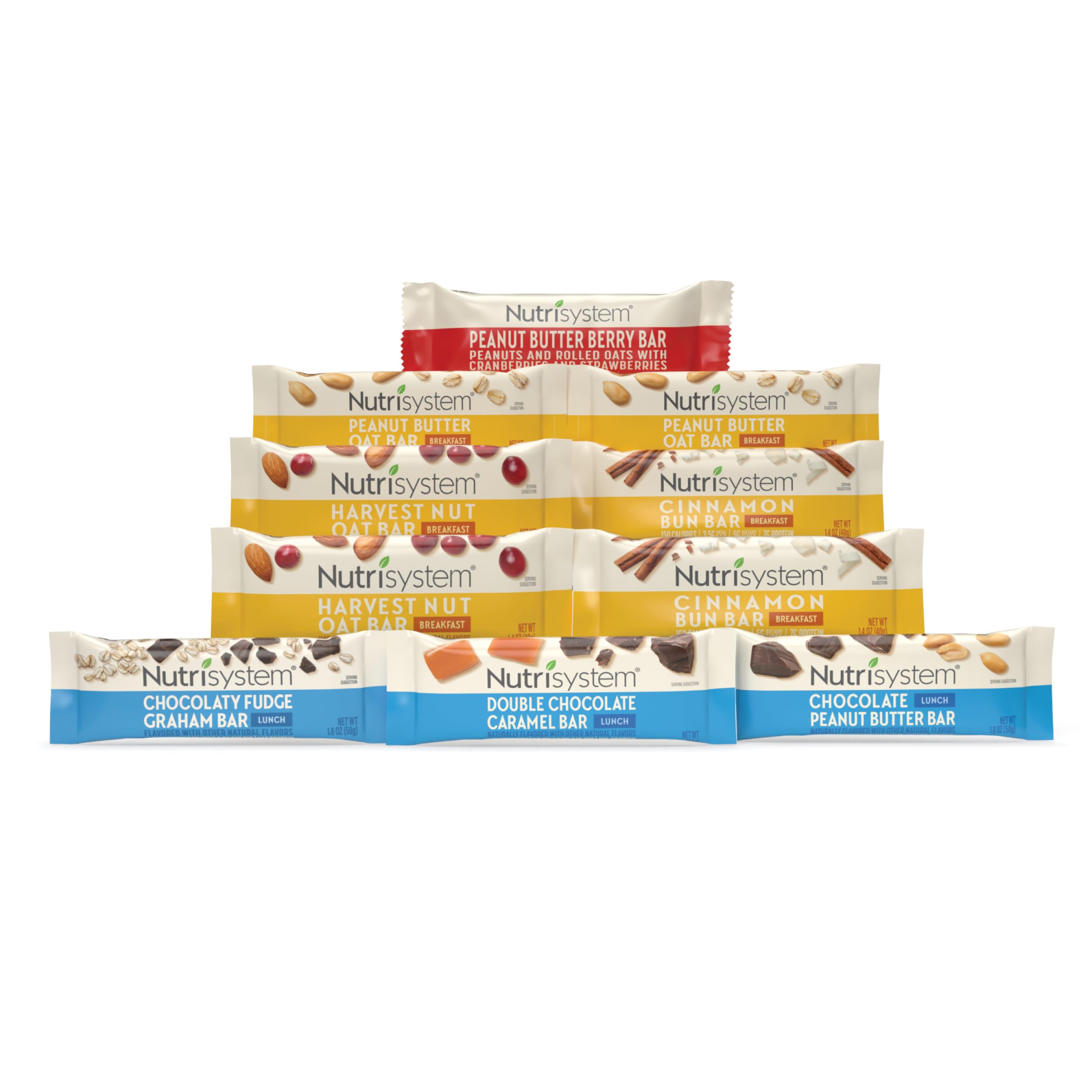 Amazon.com: Nutrisystem® Breakfast and Lunch Bar Variety Pack, Helps ...