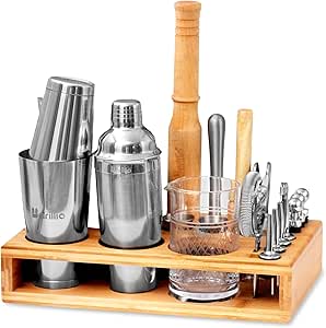 Amazon.com: Barillio Bar Tool Set Pro Edition Bundle w/Bamboo Bar Tool Stand - 33-Pc Bar Set ...
