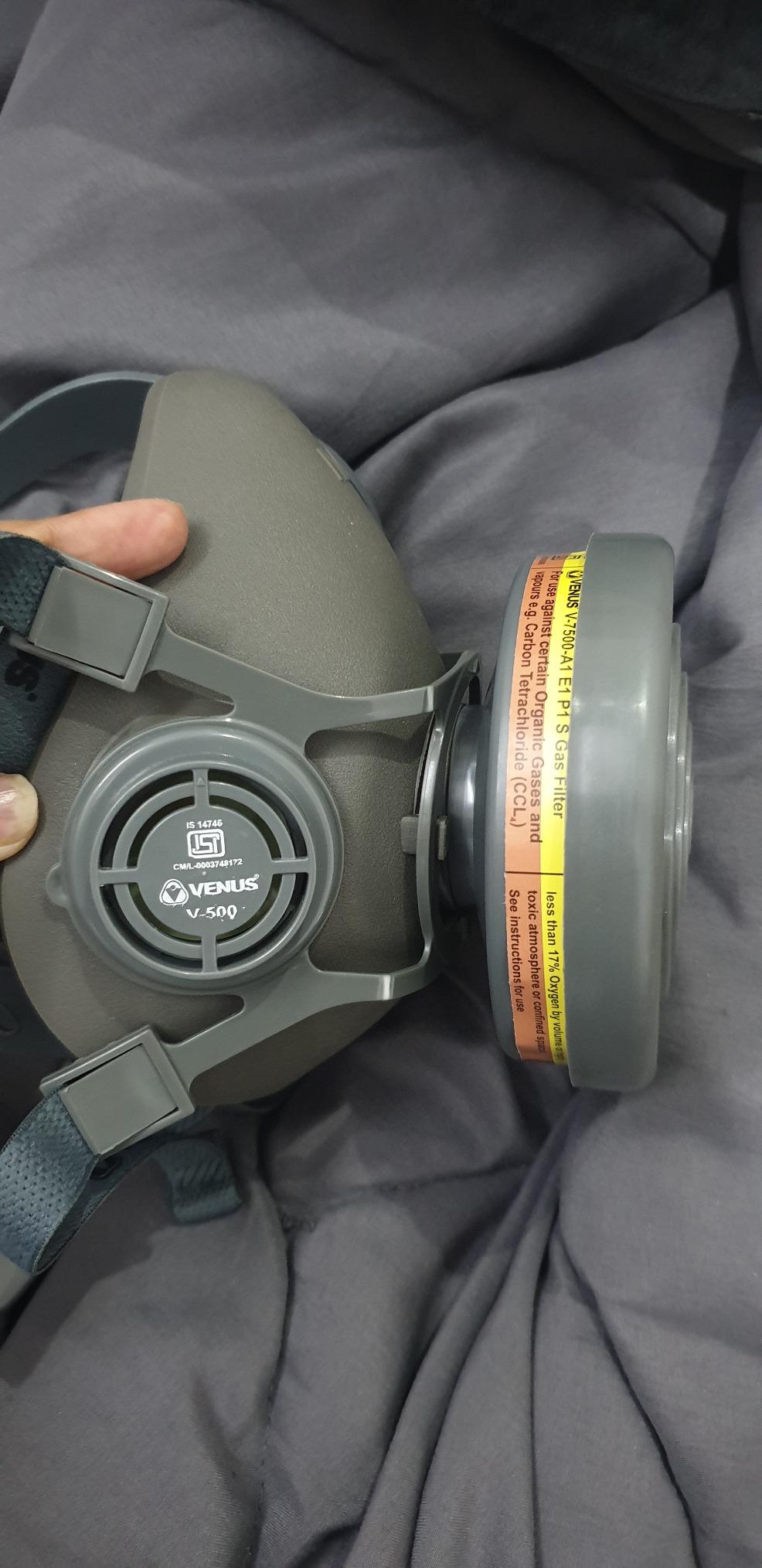 Venus Safety V-500 TPE Respirator Mask (Grey) : Amazon.in: Industrial ...