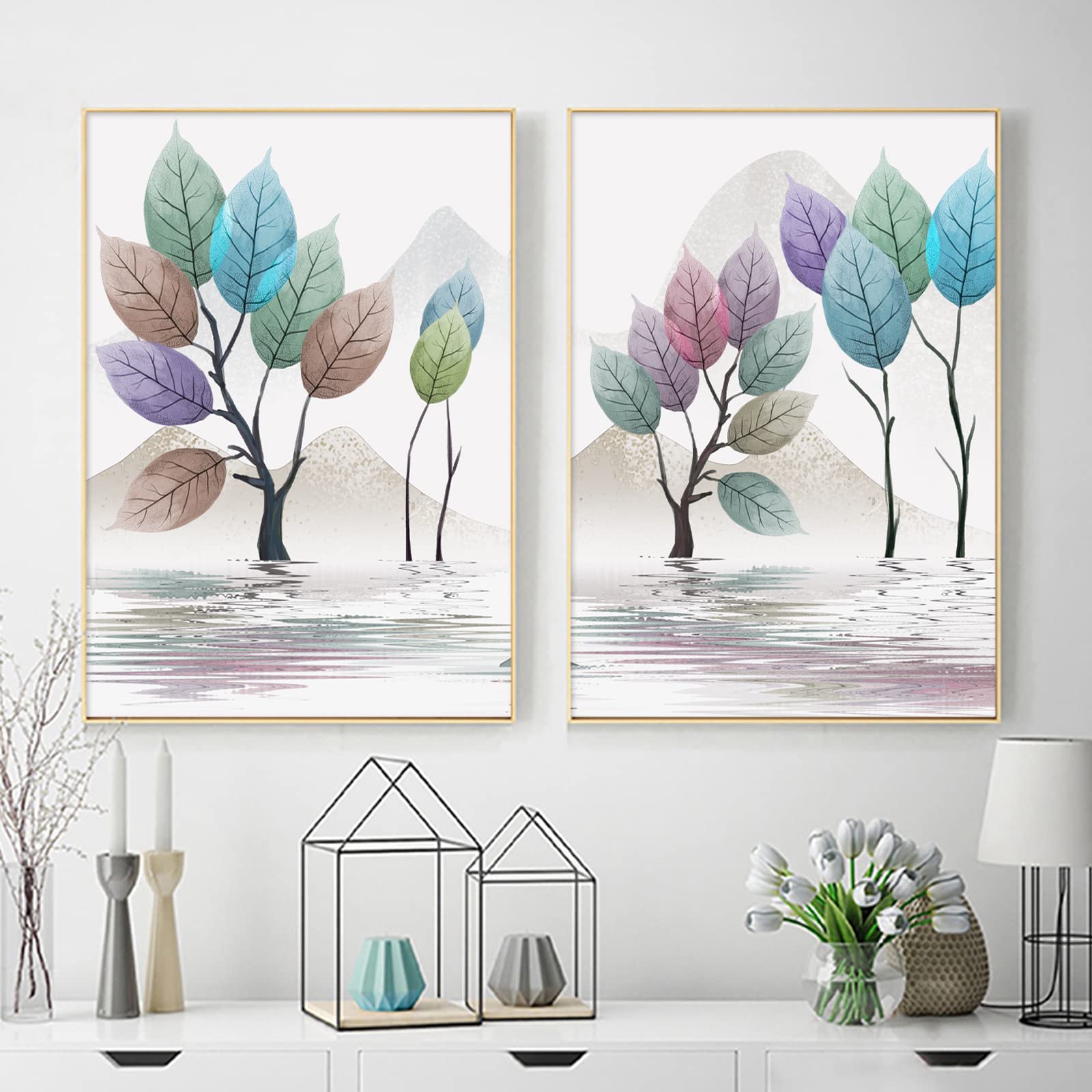 Tree Leaves Texture Drawing Aesthetic Seamless Pattern. Leaves Trees