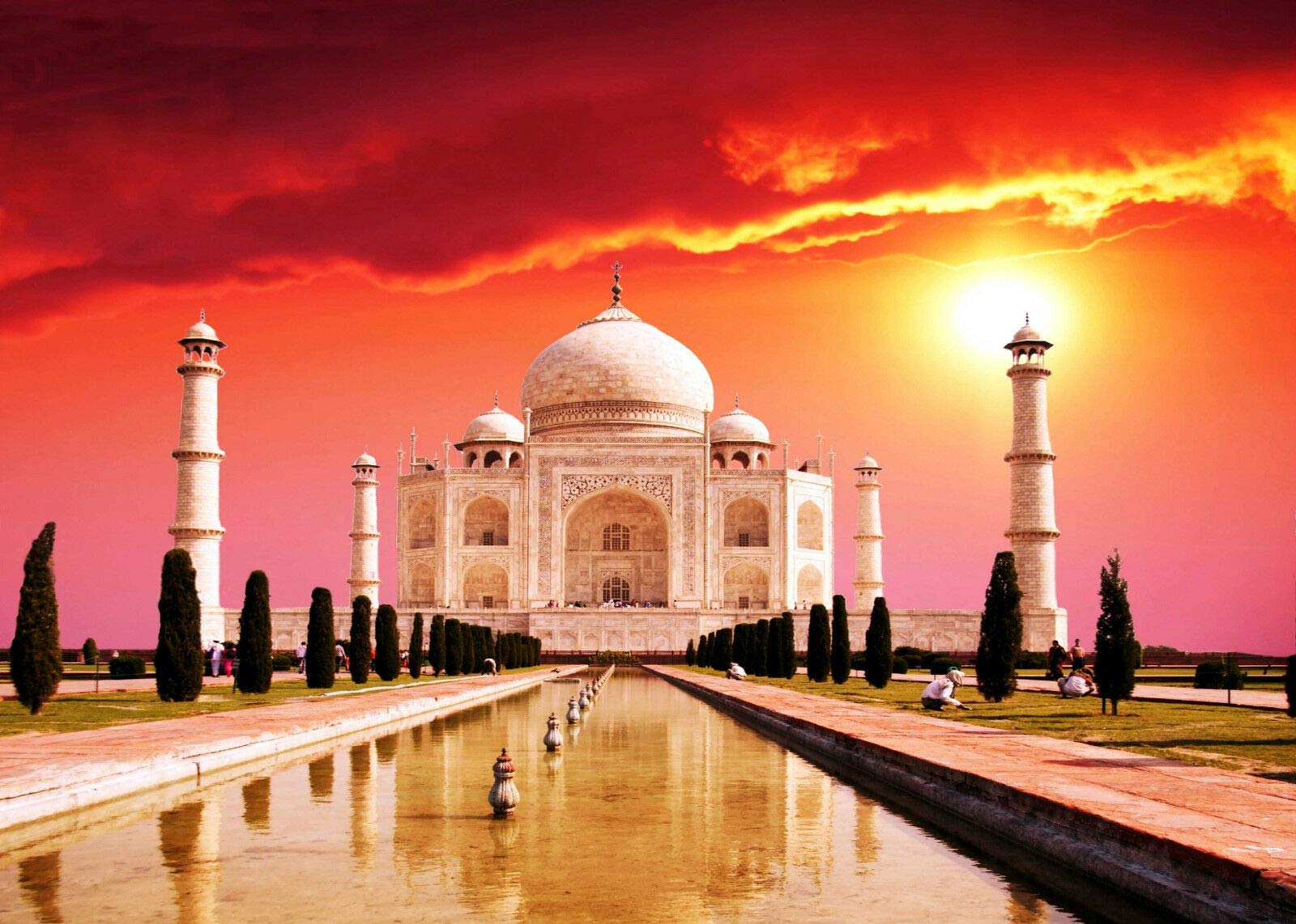 Taj Mahal Sunset Drawing Taj Mahal God Rays” — Glen Allison