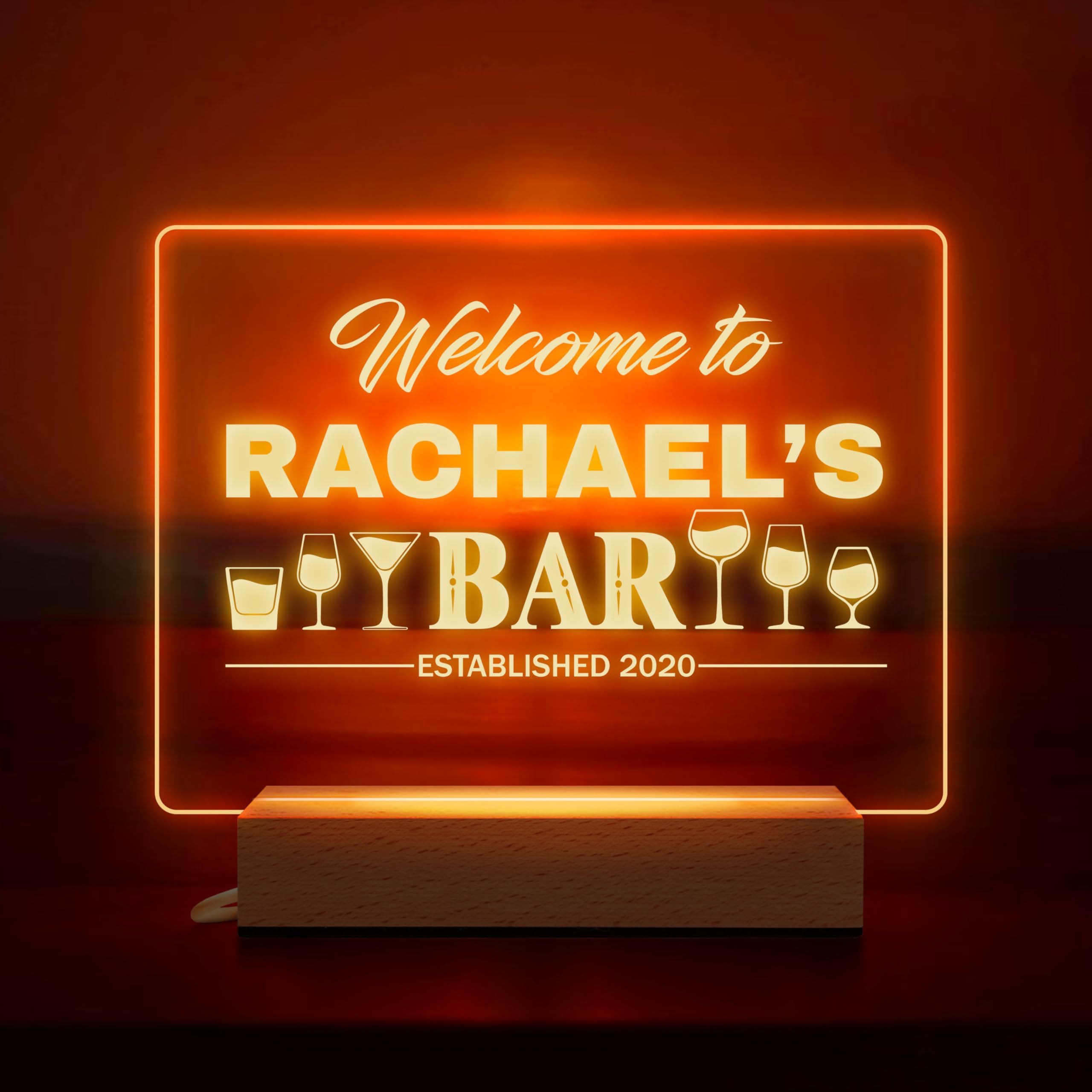 Amazon.com: IOUMAM Personalized Bar Gifts for Home Bar, Custom Name ...