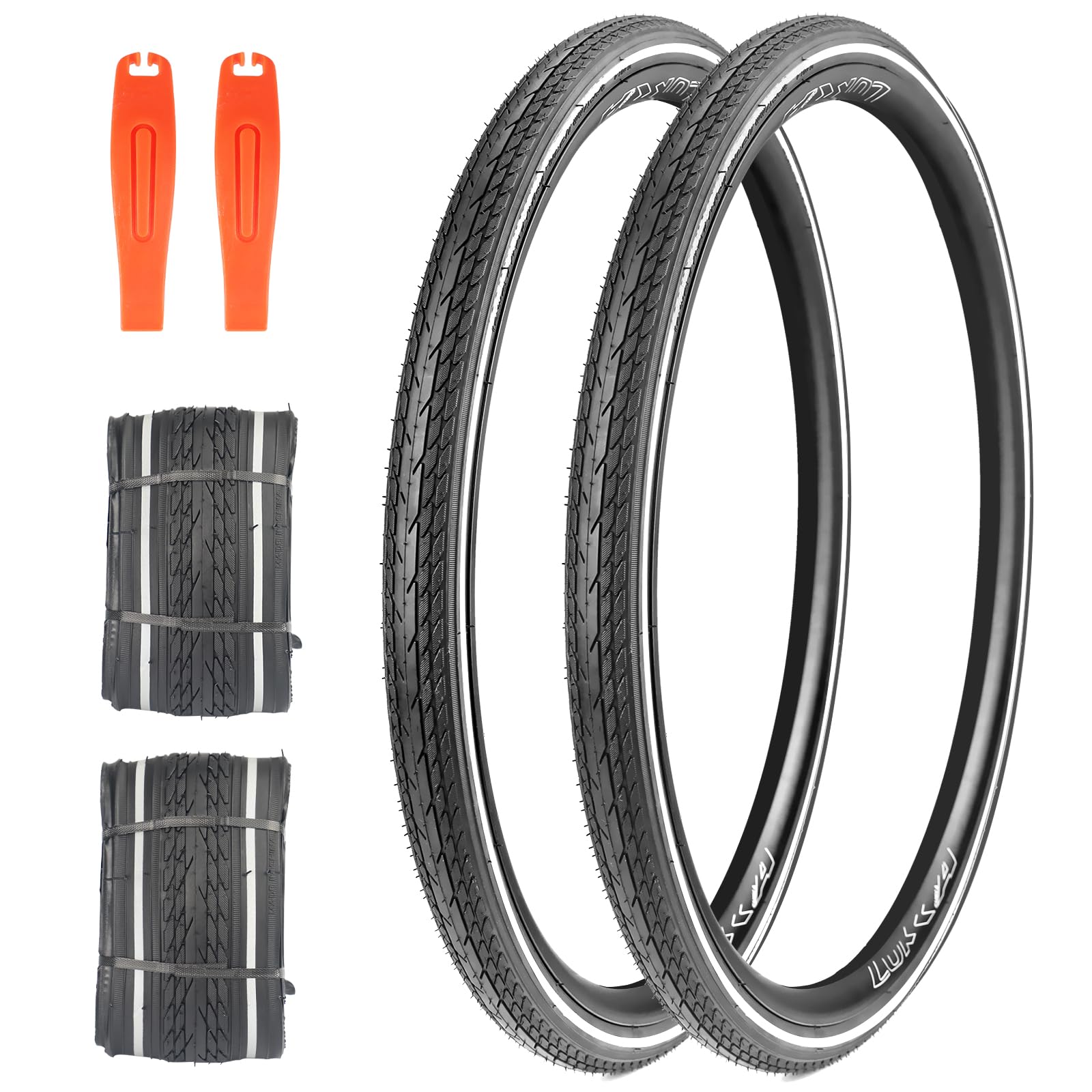 Amazon.com : BALINGE Road Bike Tire 2 Pack with Tubes 700 * 35C ...