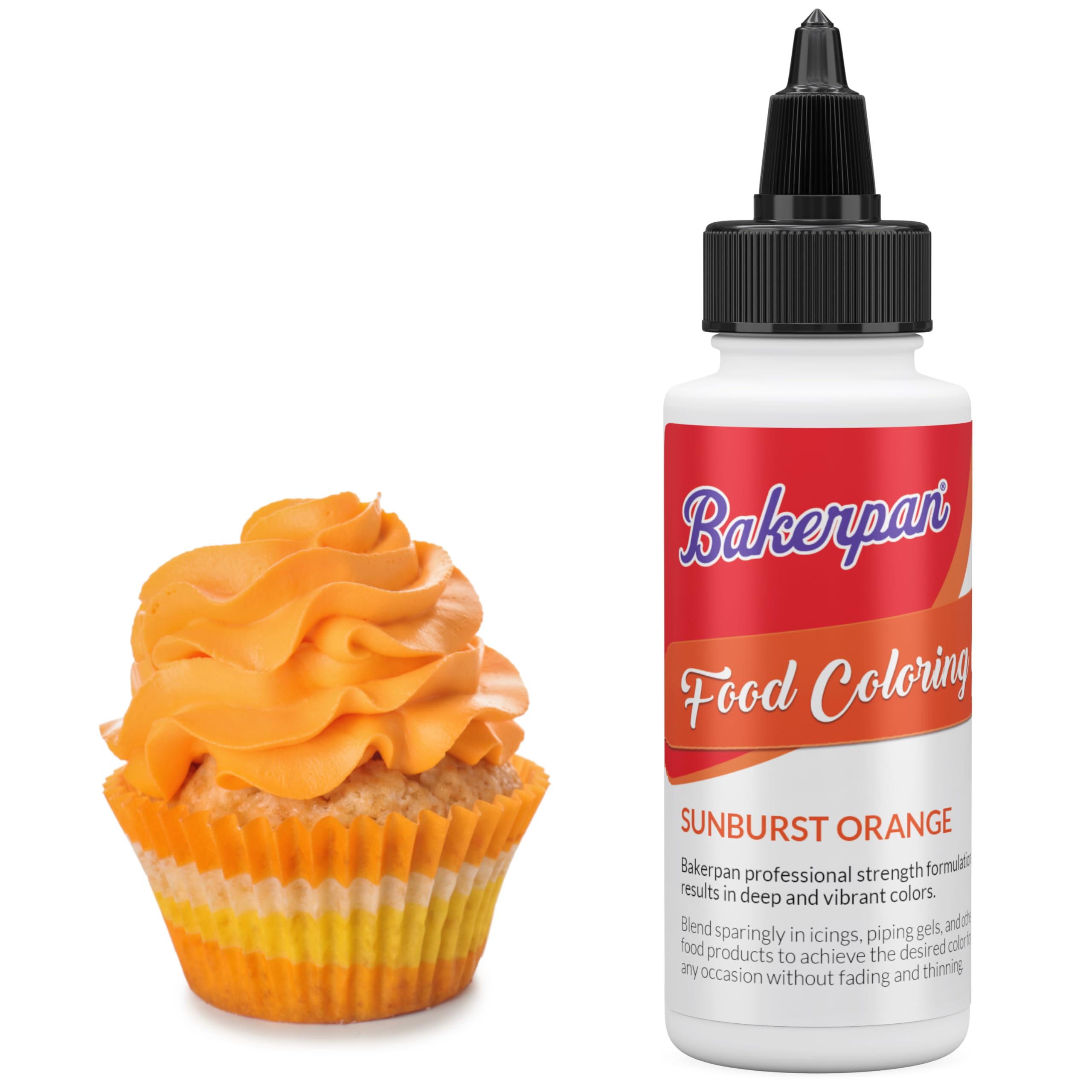 Amazon.com : Bakerpan Sunburst Orange Gel Food Coloring for Baking ...