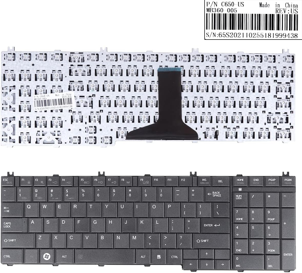 Amazon.com: Laptop Replacement US Keyboard Compatible with Toshiba ...