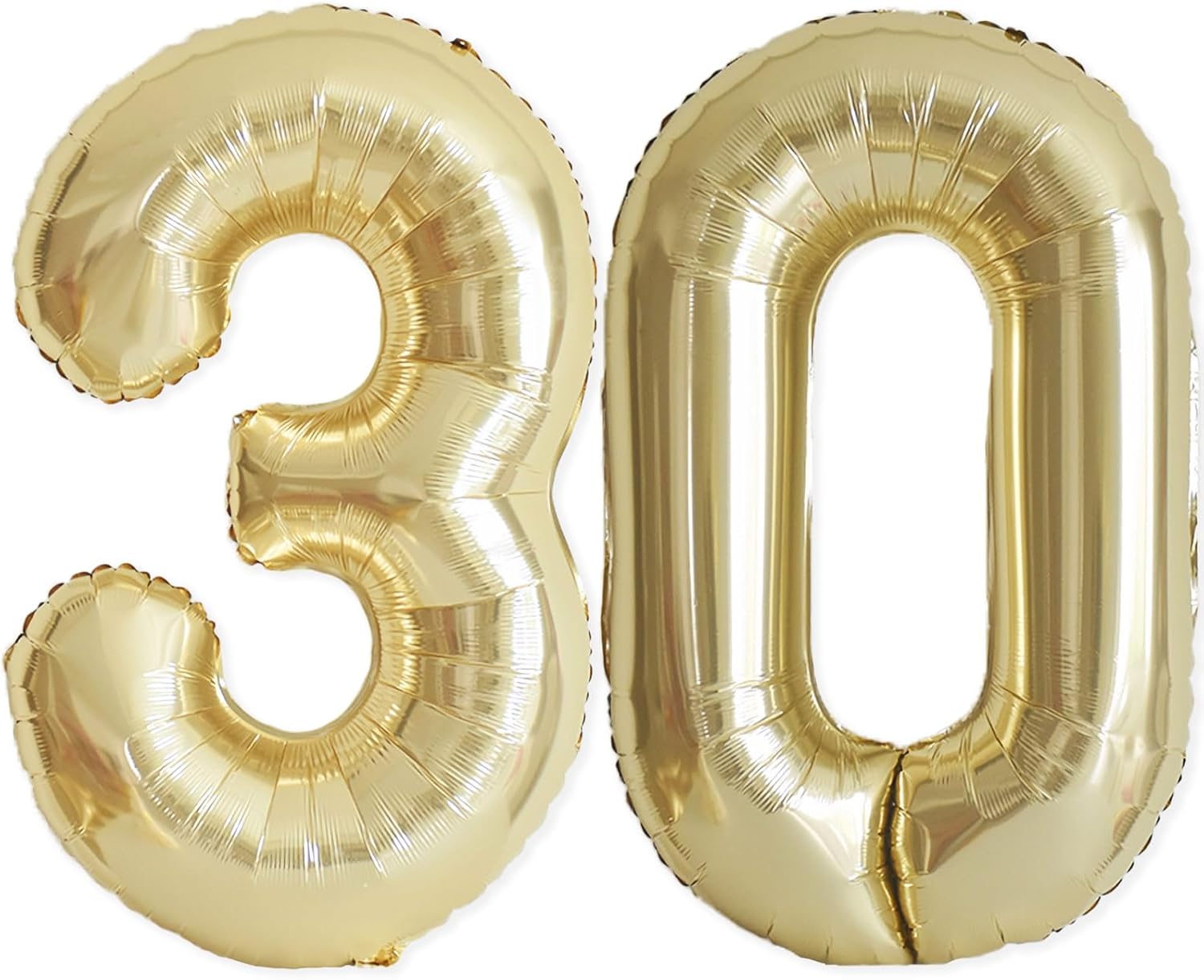 Amazon.com: 30 Balloon Number, 40 Inch Champagne Gold Foil Balloons ...