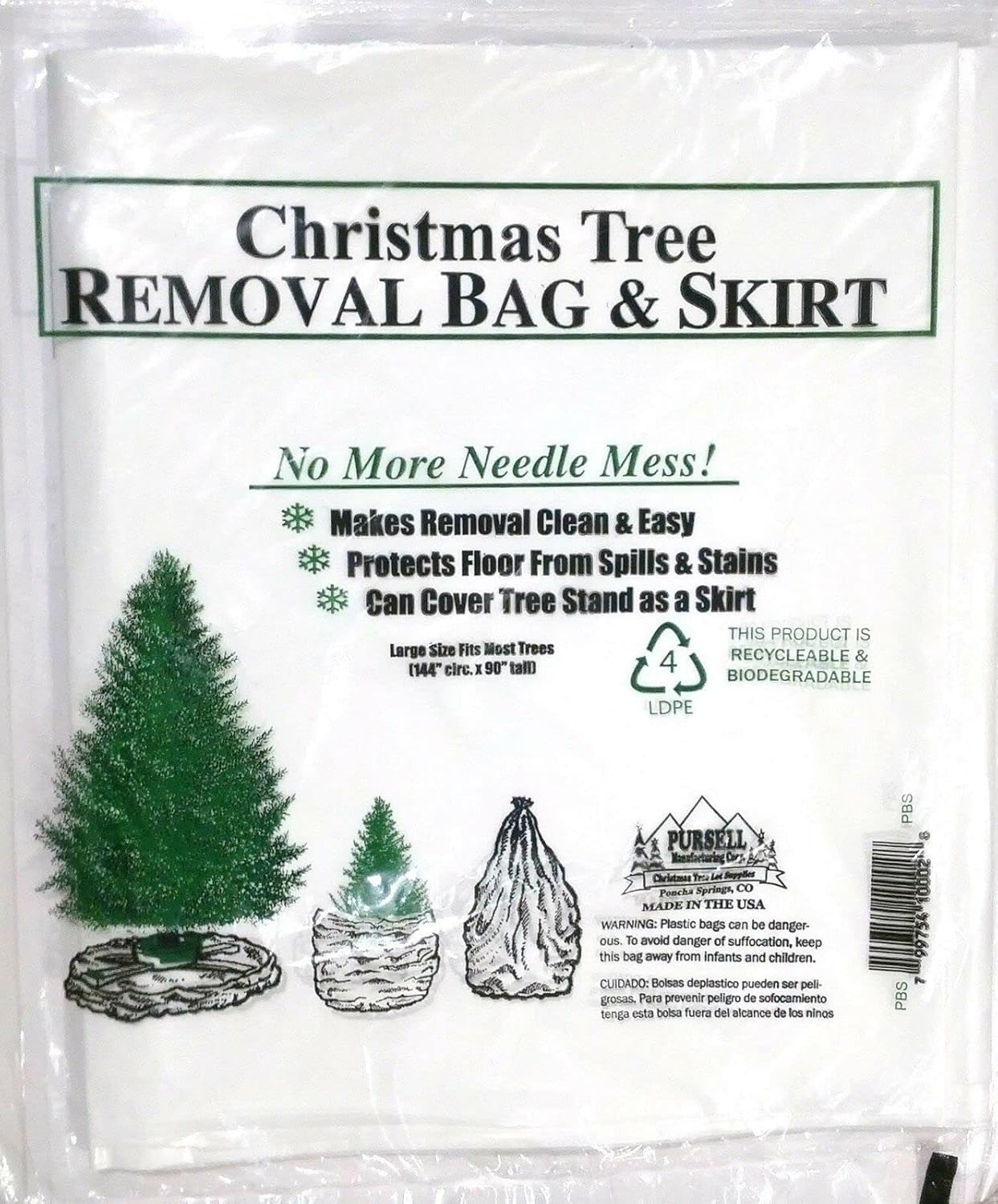 Amazon.com: Pursell Manufacturing Christmas Tree Disposal and Storage ...
