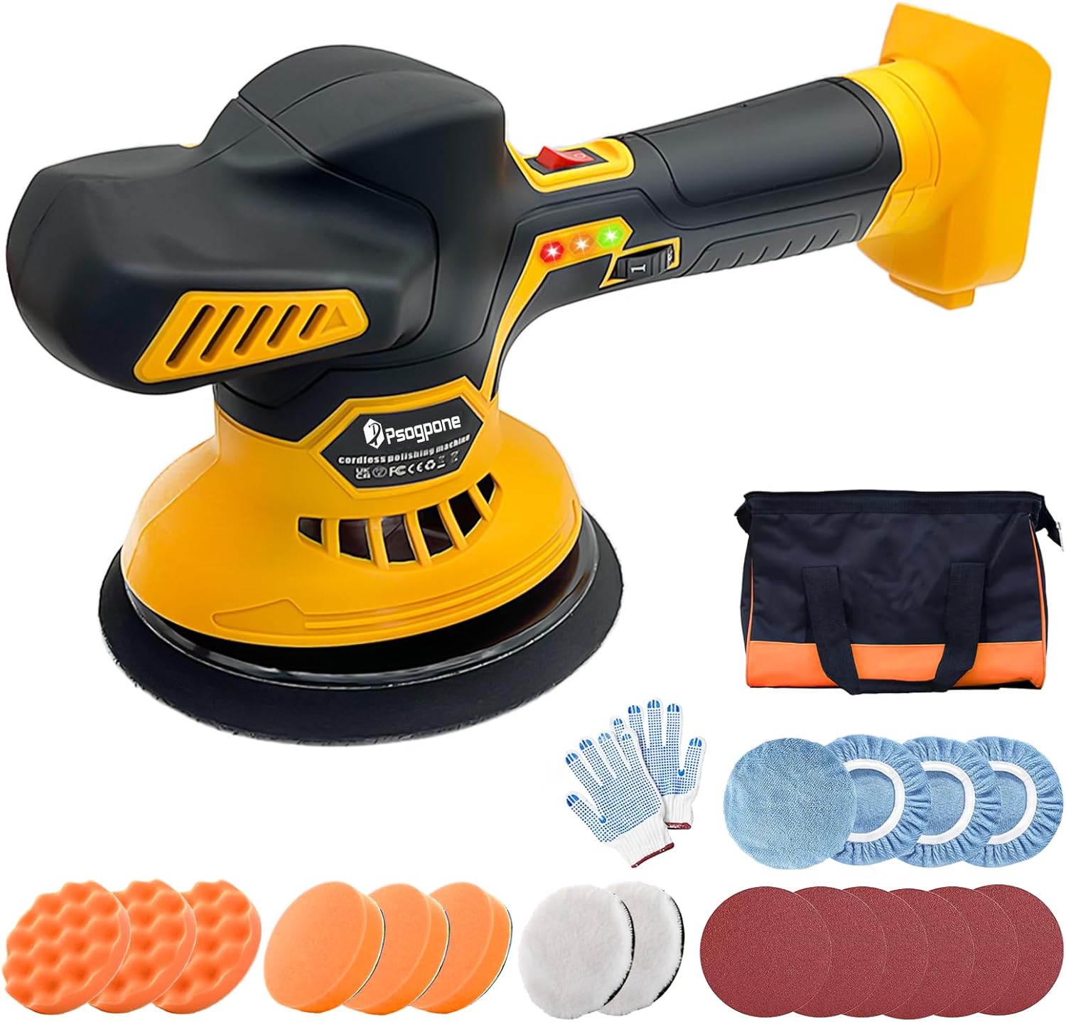 Cordless Car Buffer Polisher for Dewalt 18V Battery with 6 Variable ...