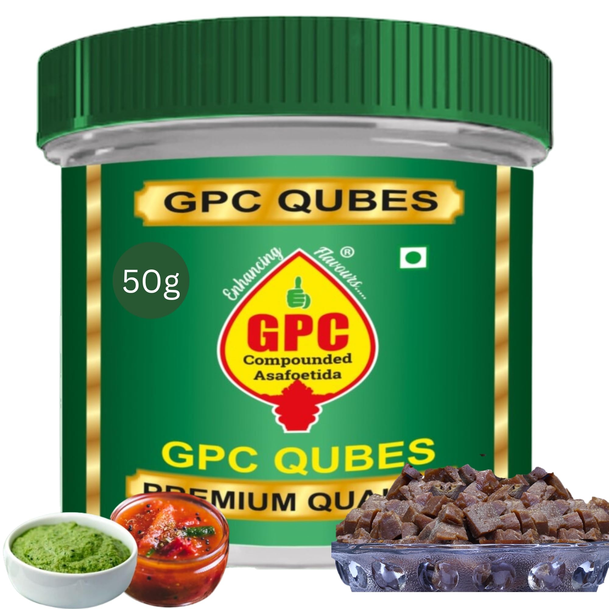GPC 50g Asafoetida Qubes - Pack of 2 | Sun Dried Asafoetida Lumps for ...