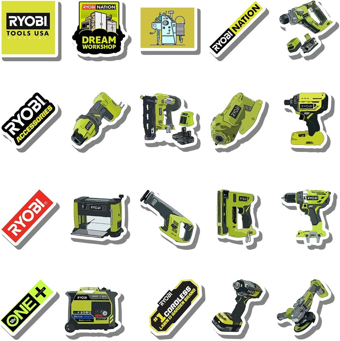 Amazon.com: 20 PCS Stickers Pack Ryobi Aesthetic Vinyl Colorful ...