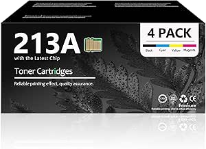 Amazon.com: 213A Toner Cartridges 4 Pack Black Cyan Yellow Magenta ...
