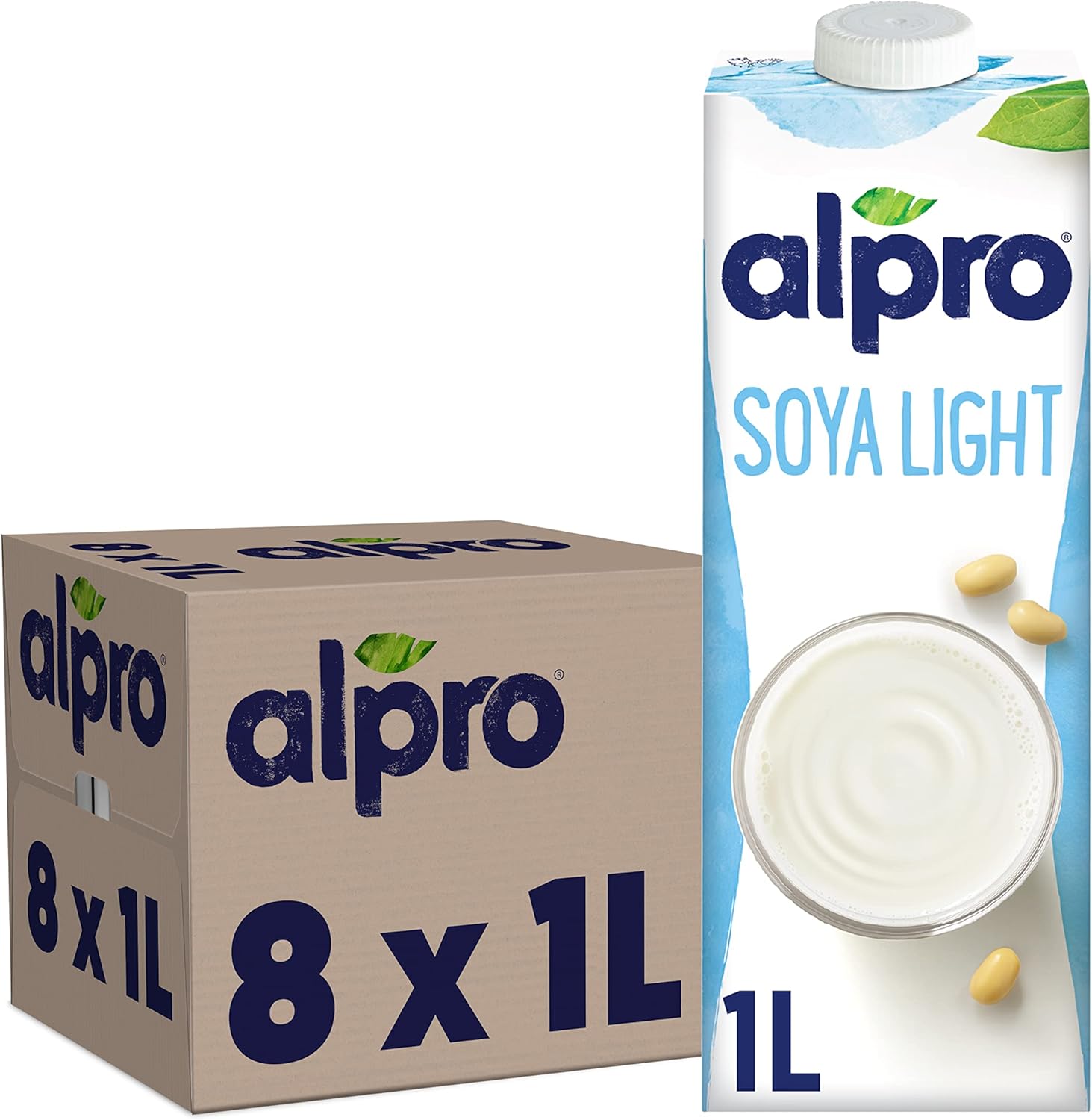 Alpro SOYA Light Plant-Based Long Life Drink, Vegan & Dairy Free, 1L (Pack of 8) : Amazon.co.uk ...