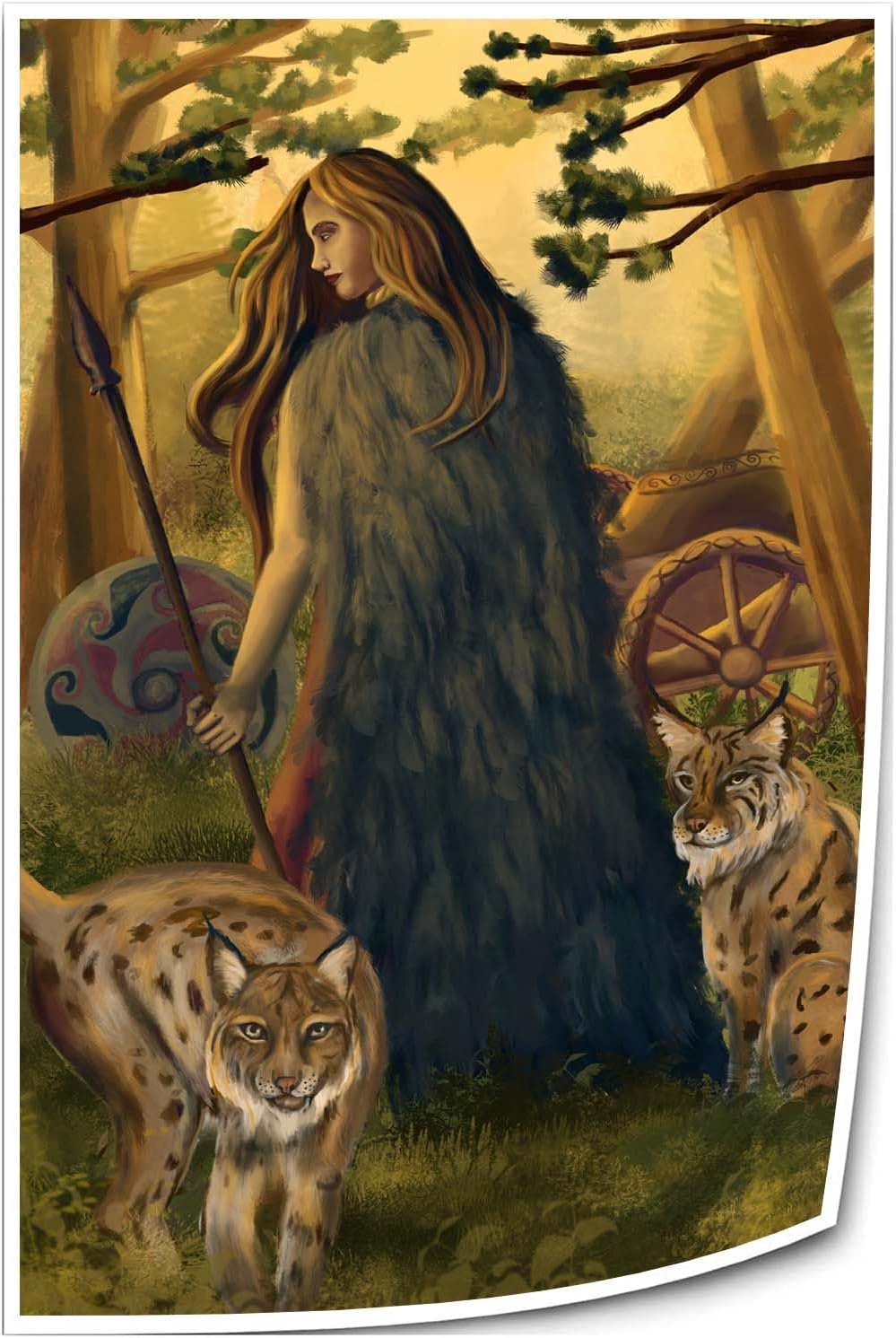 Amazon.com: Binyeen Norse Mythology Norse Goddess Freyja Poster Canvas ...
