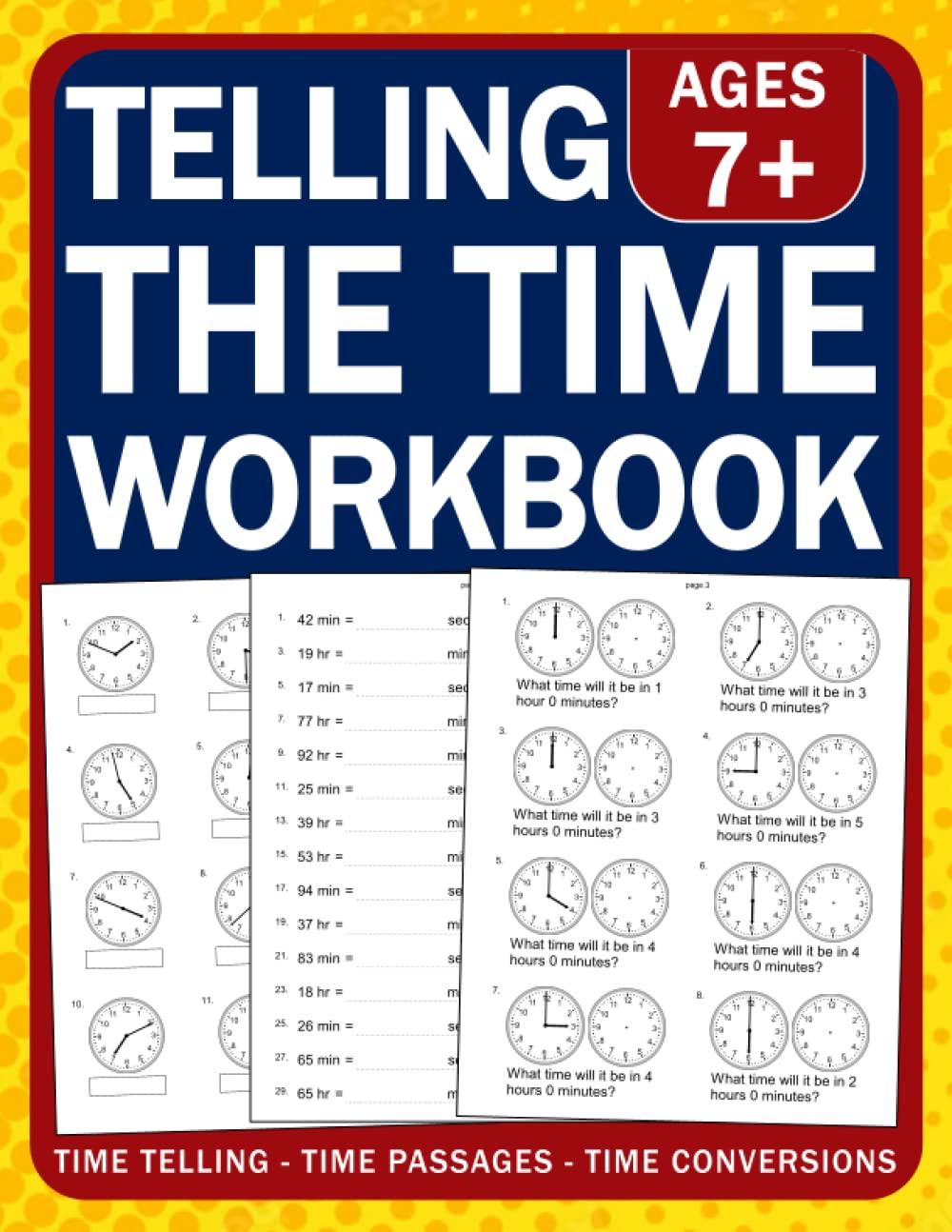 Buy Telling the Time Workbook For kids Ages 7+ Time Telling,Time ...