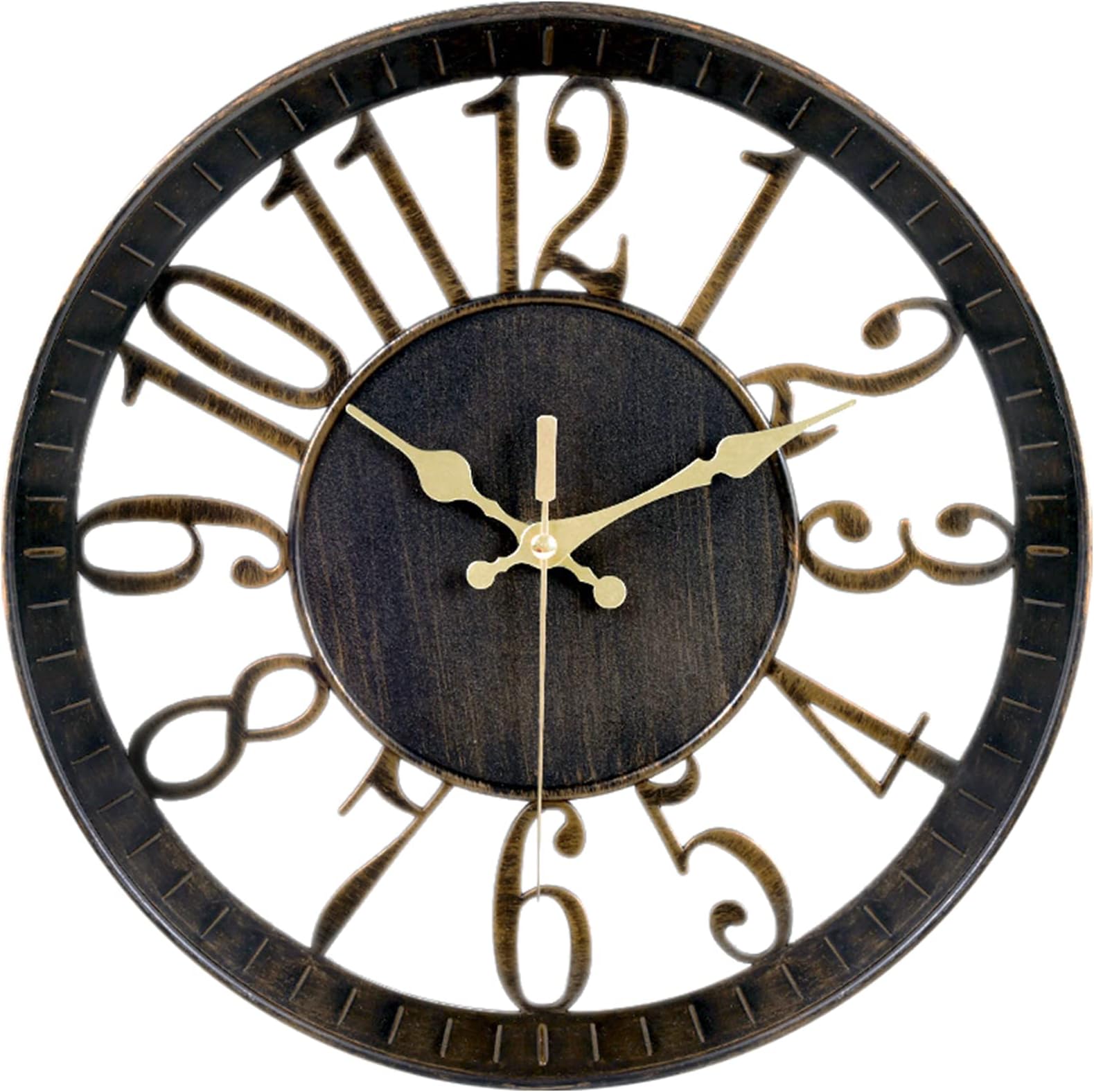Vaupan Non-Ticking Silent Wall Clocks 12 Inch Battery Operated Quartz ...