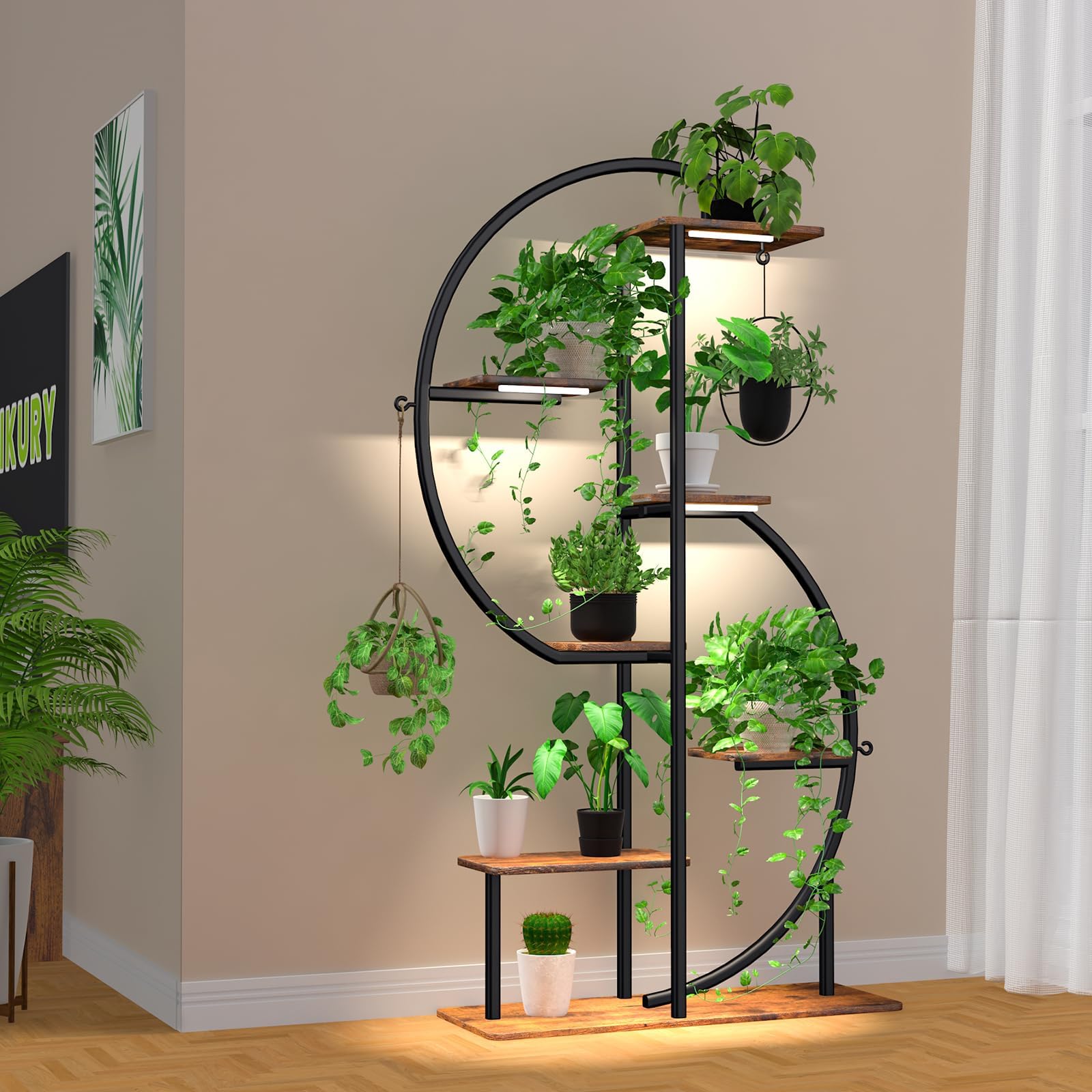Amazon.com: VOTZT Plant Stand Indoor with Grow Lights, 8 Tiered Indoor ...