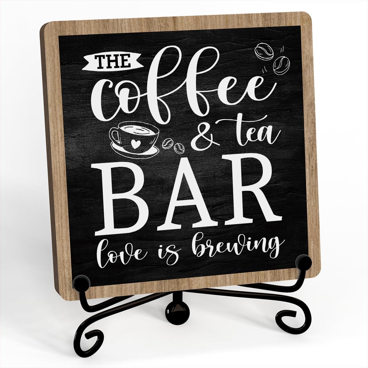 Amazon.com: Farmhouse Coffee Bar Sign, Rise & Shine It's Coffee Time, 4 ...
