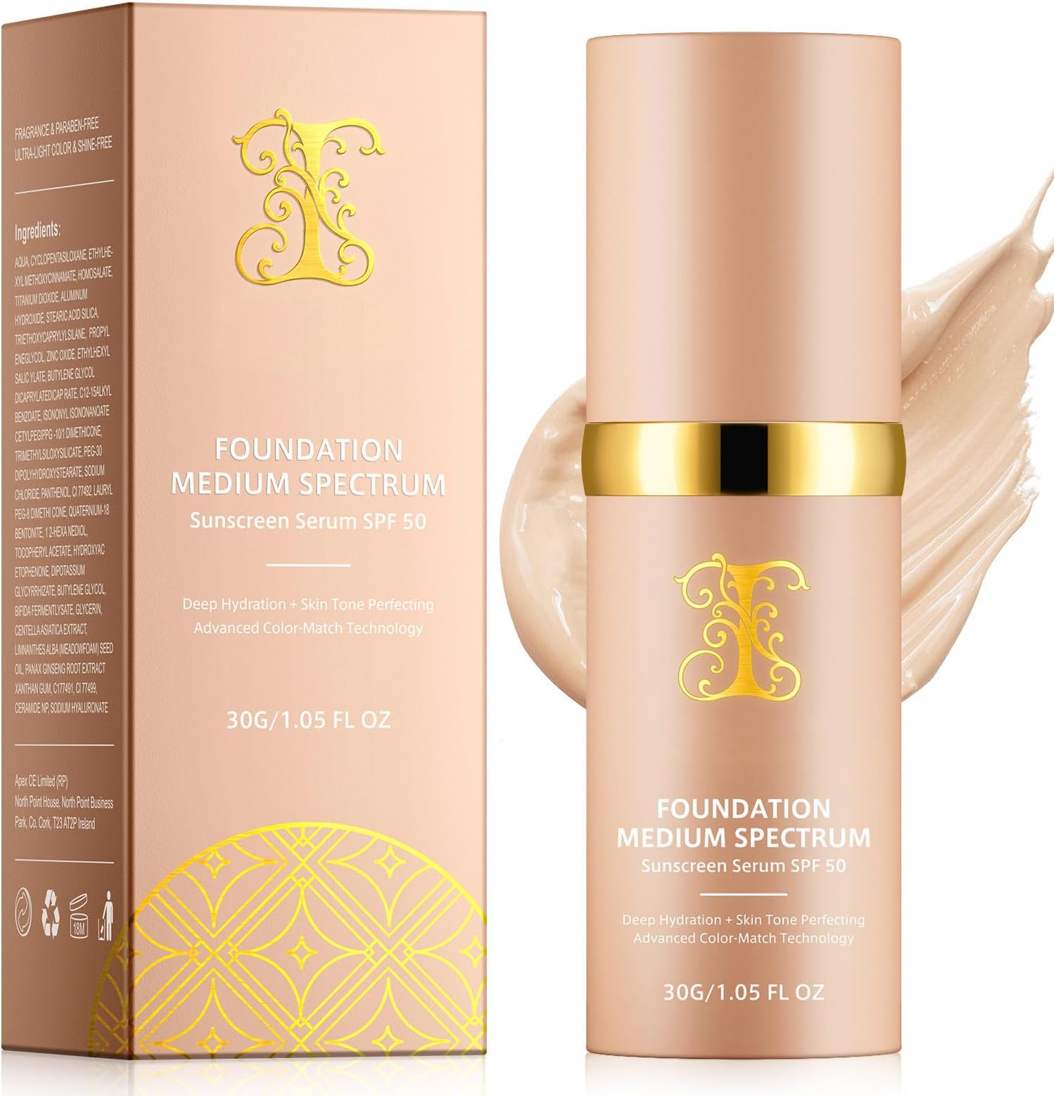 Amazon.com : 4 in 1 Foundation Liquid, Foundation Medium Spectrum ...