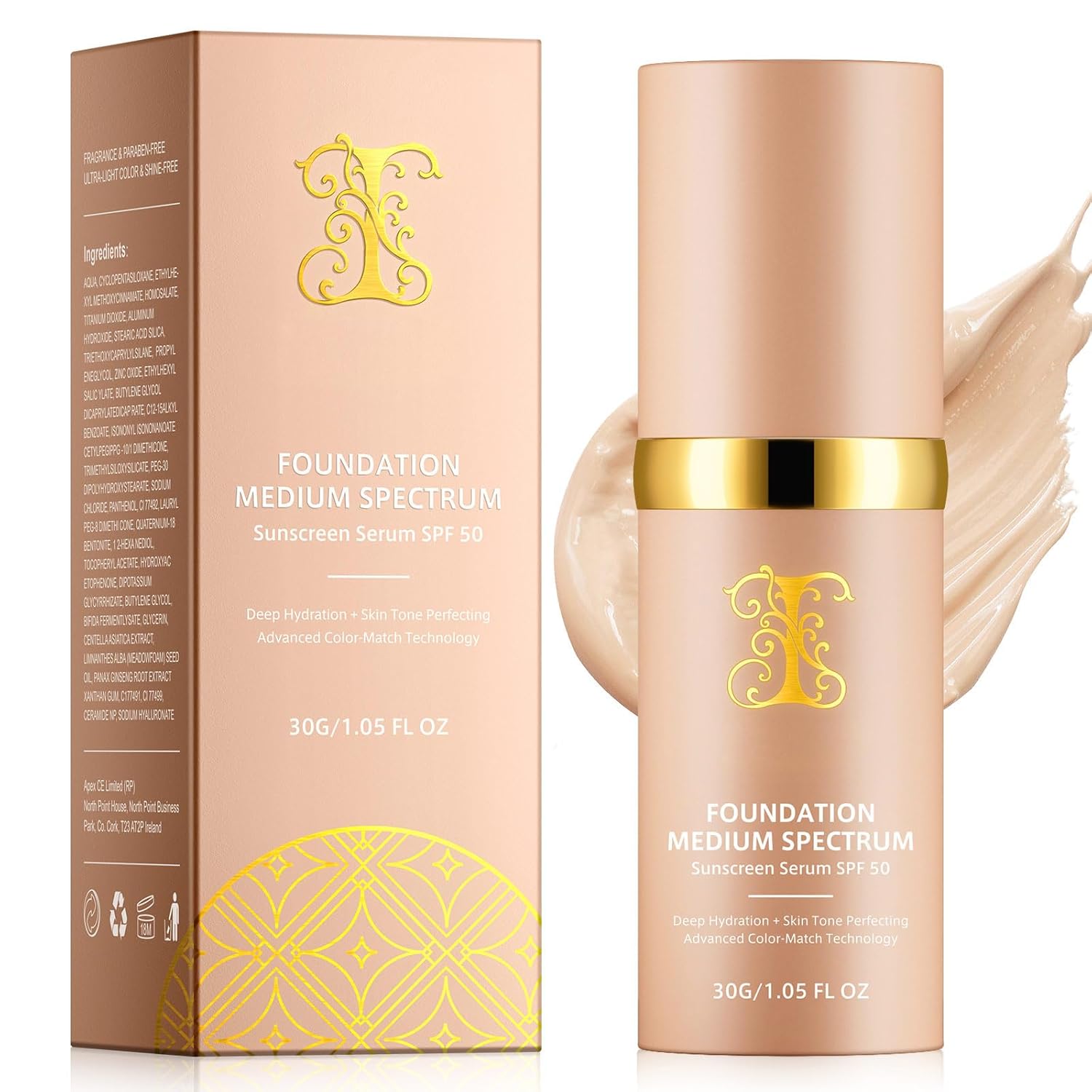 Amazon.com : 4 in 1 Foundation Liquid, Medium Coverage Foundation ...