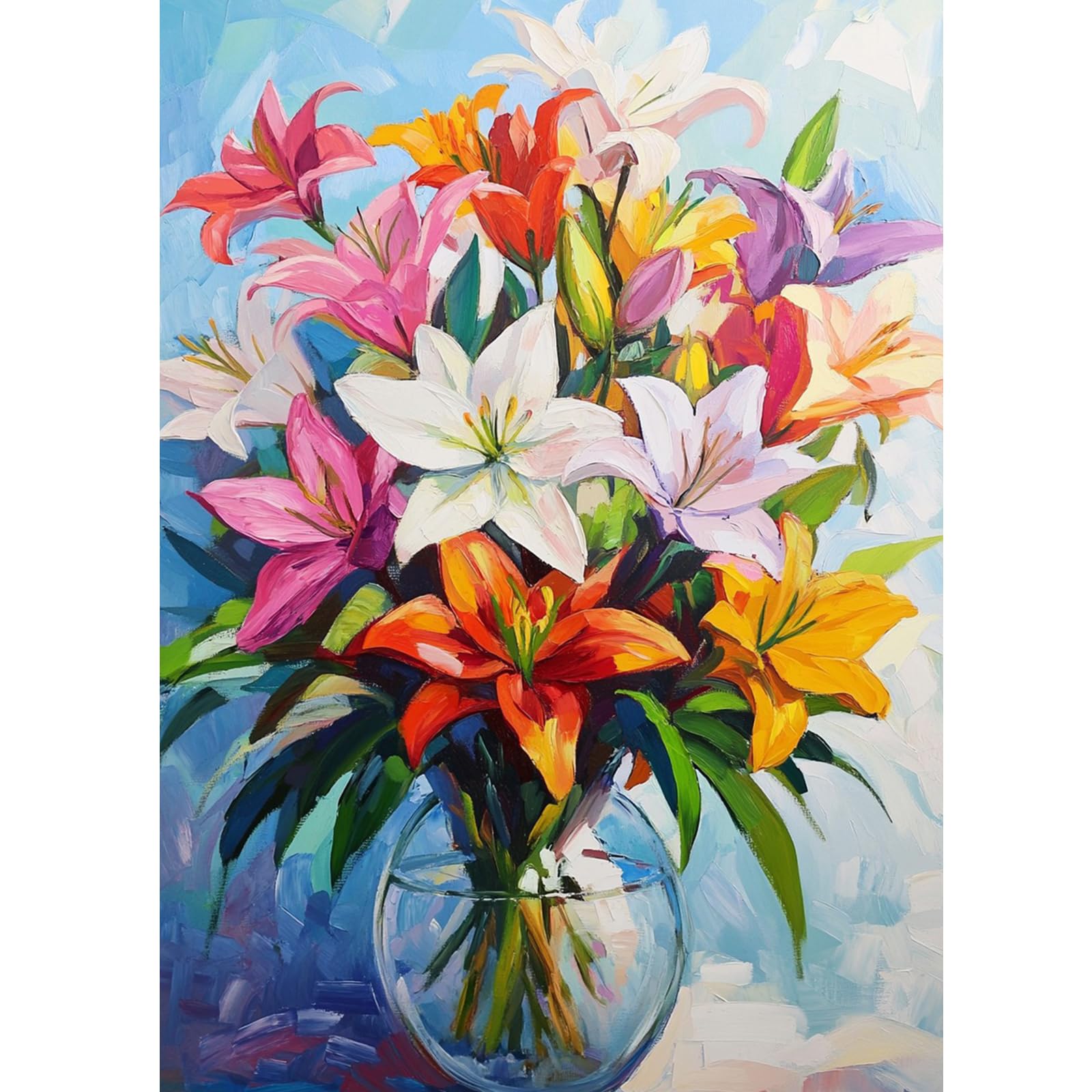 Amazon.com: KEYIFA 5D Diamond Painting Lilies Diamond Art Kits for ...