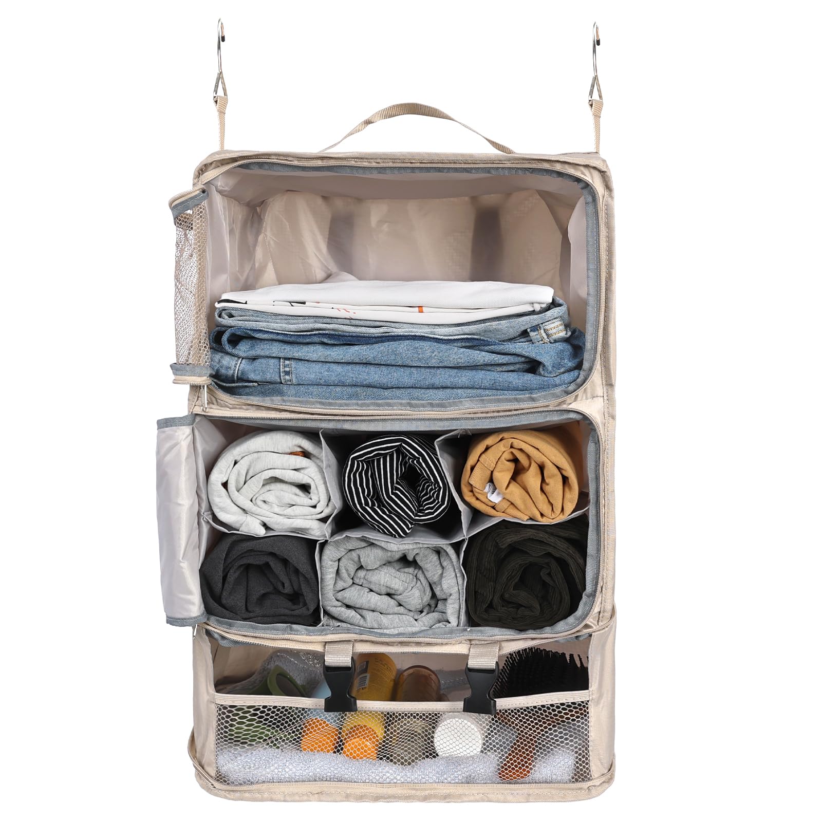 Surblue Hanging Shelves Travel Compression Packing Cube for Carry-on ...