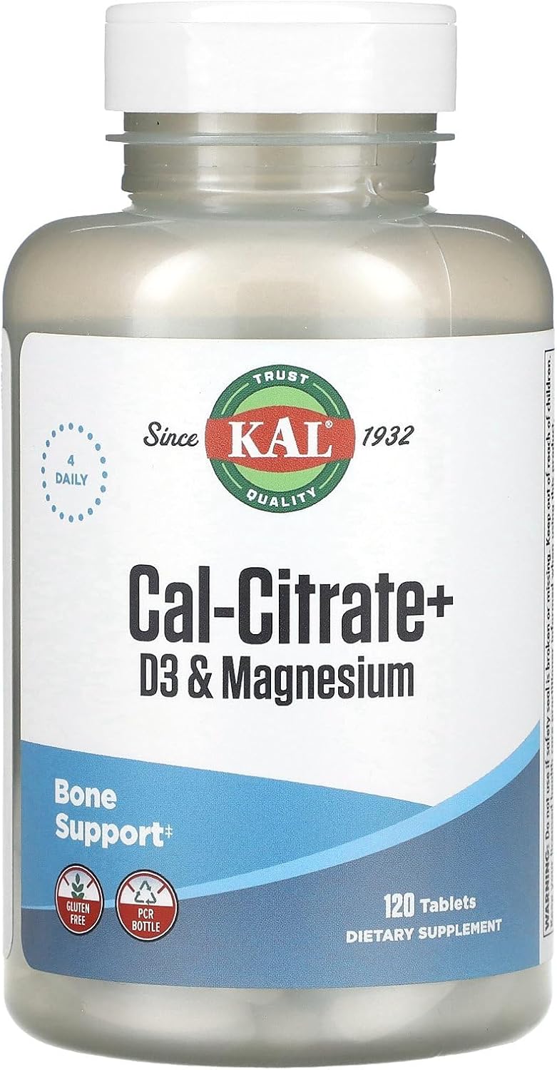 Amazon.com: KAL Cal-Citrate+ D3 & Magnesium, 120 Tablets : Health ...