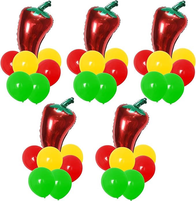 Amazon.com: 30 Pcs Chili Cook off Balloons Decorations, 5 Chili Foil ...