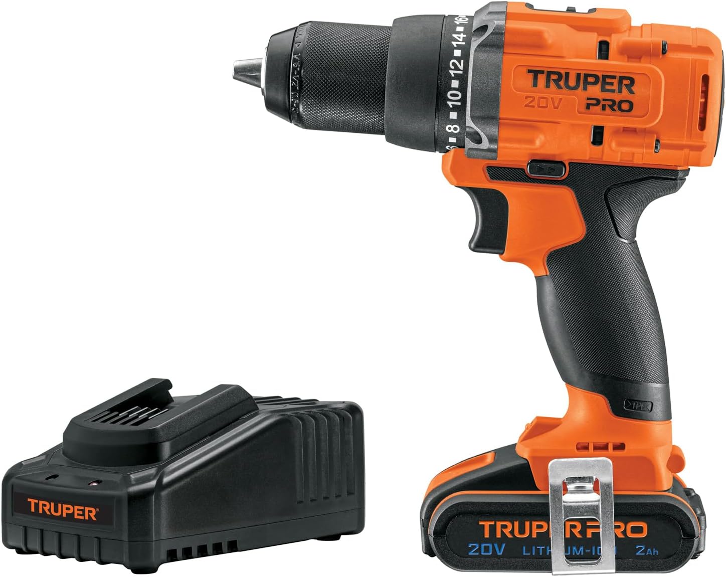 Truper PRO TALI-20A2, Taladro inalámbrico 1/2" 20 V brushless 1 batería ...