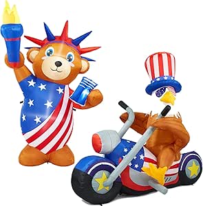 Amazon.com: Patriotic Inflatable, CAMULAND 6FT 4th of July Decorations ...