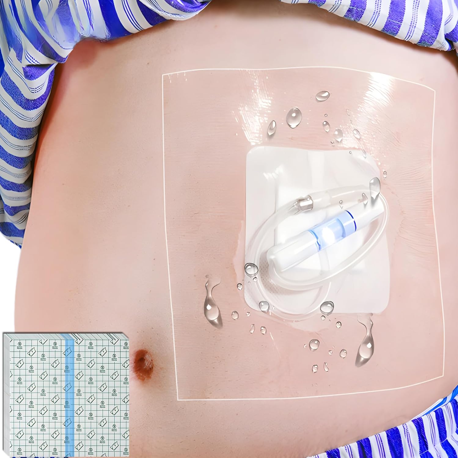 Amazon.com: 8" x 8" Shower Shields [Pack of 50], PICC Line Shower Cover ...