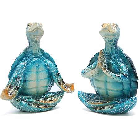 Amazon.com: KEDIDO 2 PiecesYoga Turtle- Meditation Yoga Turtle Decor ...