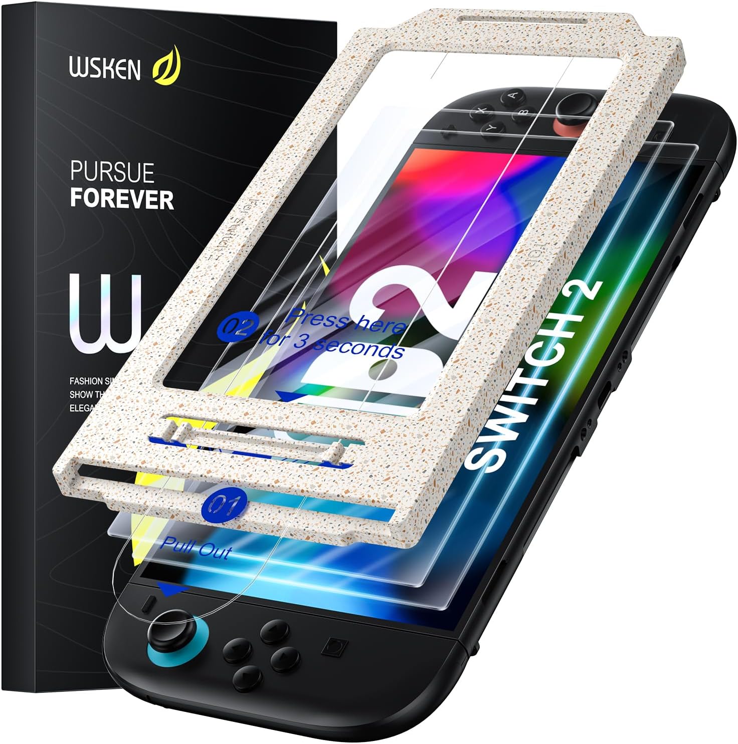 Amazon.com: WSKEN for Nintendo Switch 2 Screen Protector - Shatterproof ...