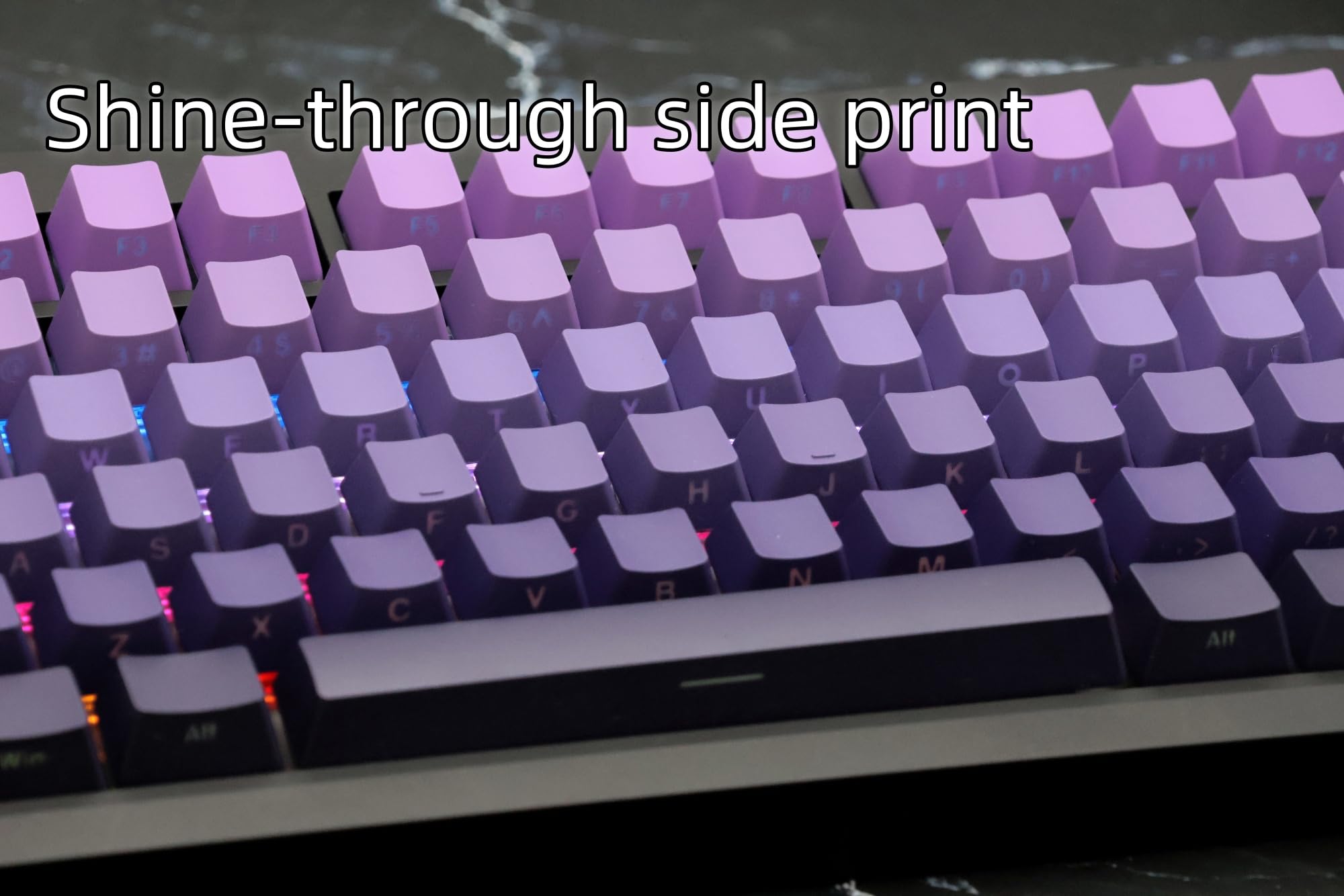 Snapklik.com : Cmokifuly Side Printed Keycaps 136 Keys Shine-Through ...