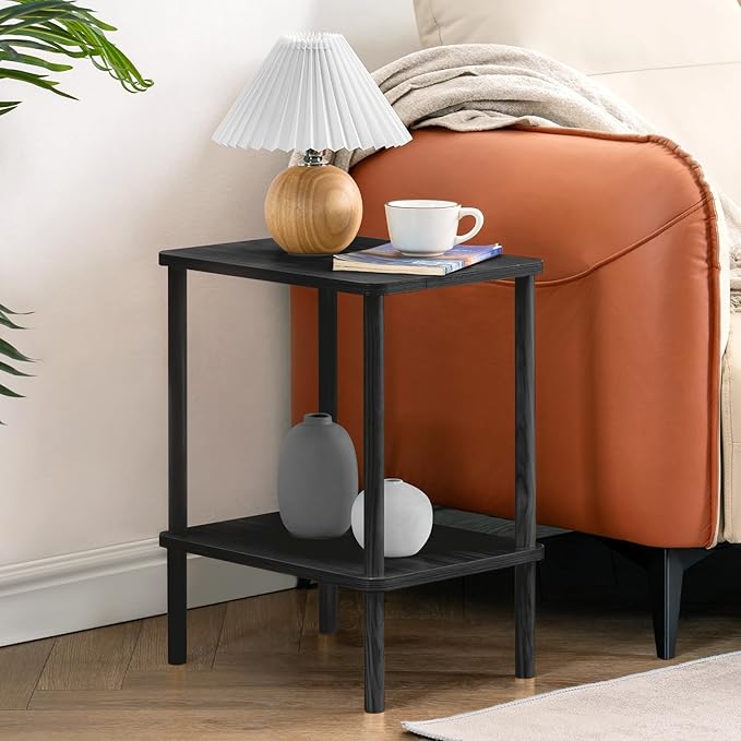Amazon.com: Apicizon 2 Tier End Table, Boho Side Table with Storage ...
