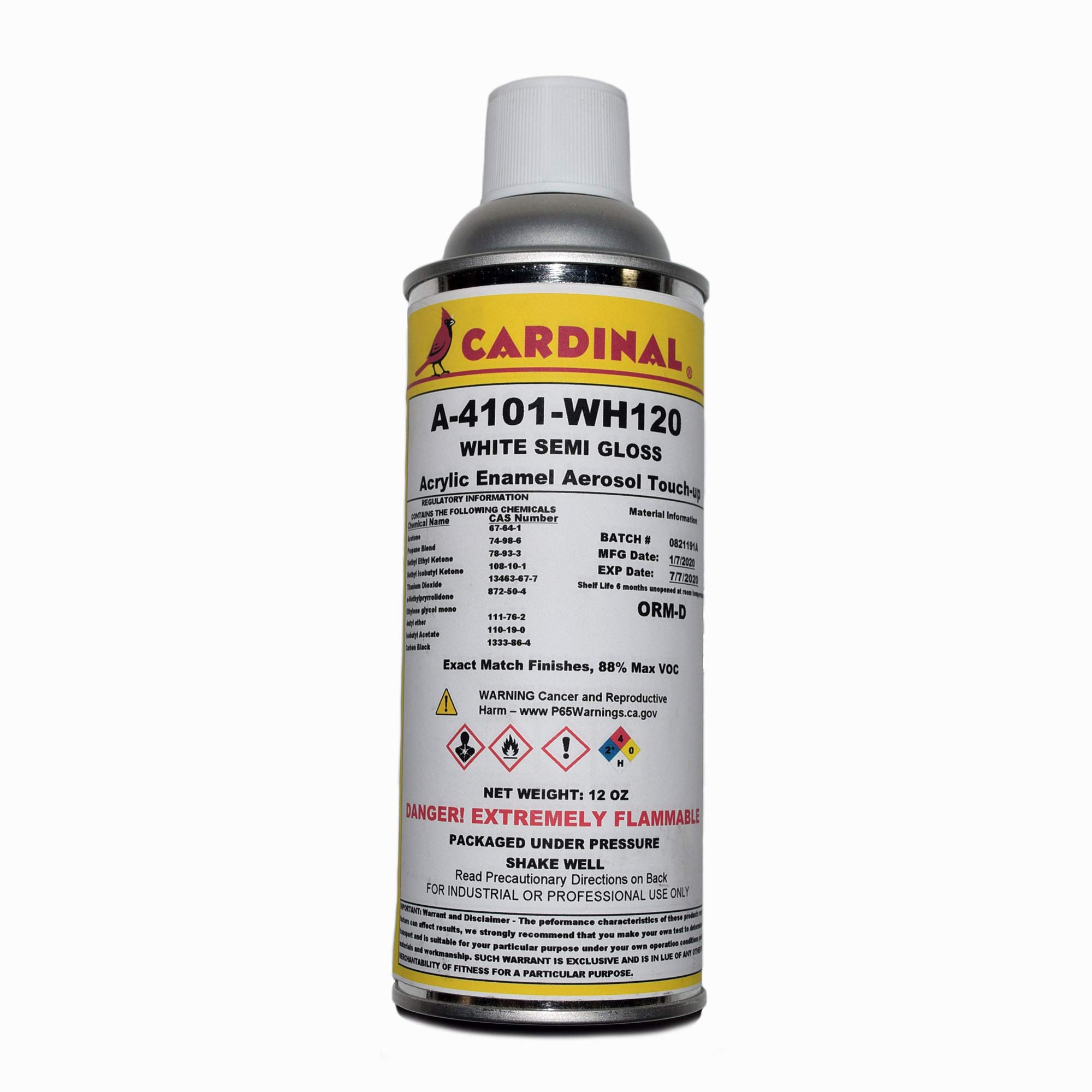 Amazon.com: Cardinal Paint WH120 - WHITE SEMI GLOSS POWDER COAT SPRAY ...