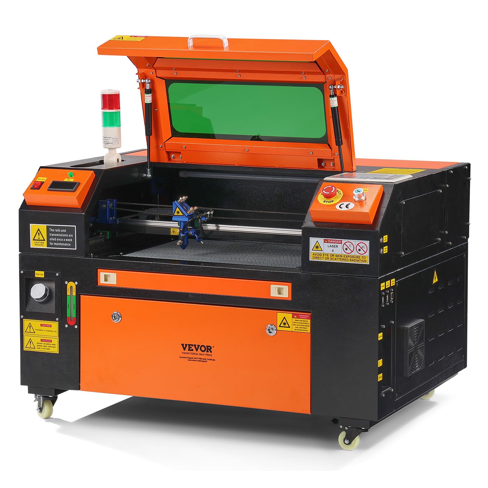 Amazon.com: VEVOR 50W CO2 Laser Engraver, 12 x 20 in, 19.7 IPS Laser ...