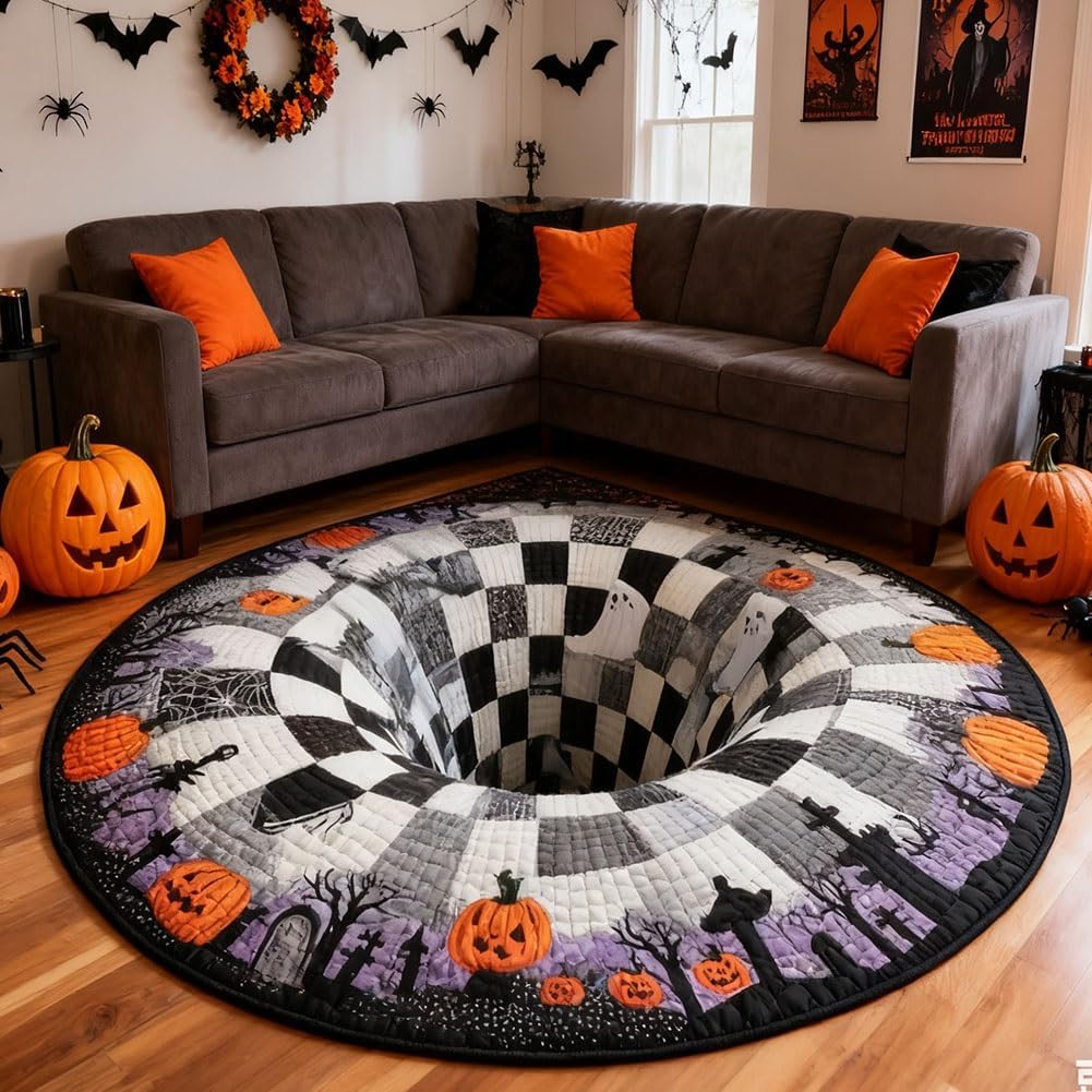 Amazon.com: 3D Halloween Rug,Candy Corn Abyss Rug with Depth Pattern ...
