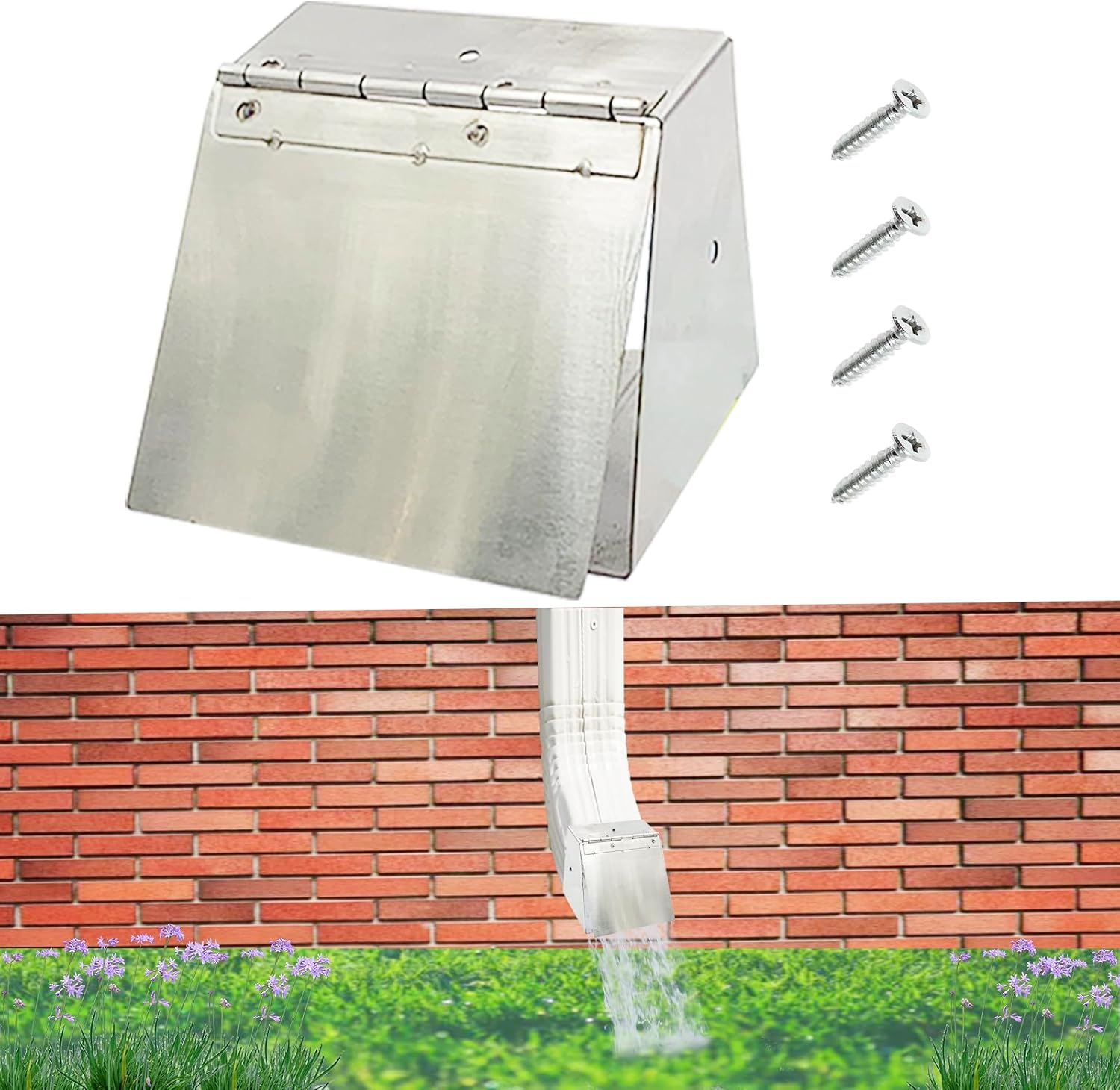 Amazon.com : Thickened Stainless Steel Type-A / B Rain Gutter Downspout ...
