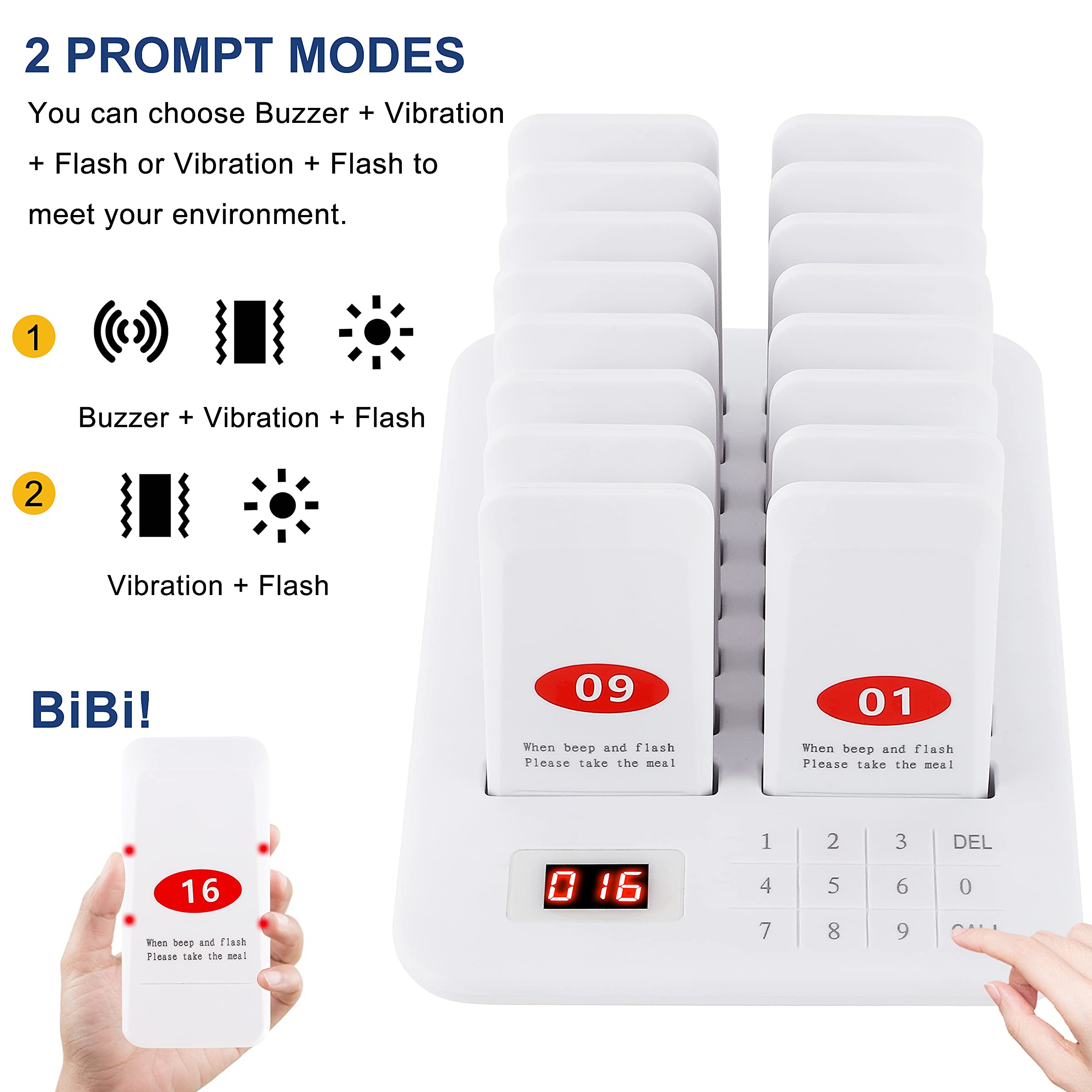 Snapklik.com : Hanchen Restaurant Pager System Social Distancing Buzzer ...