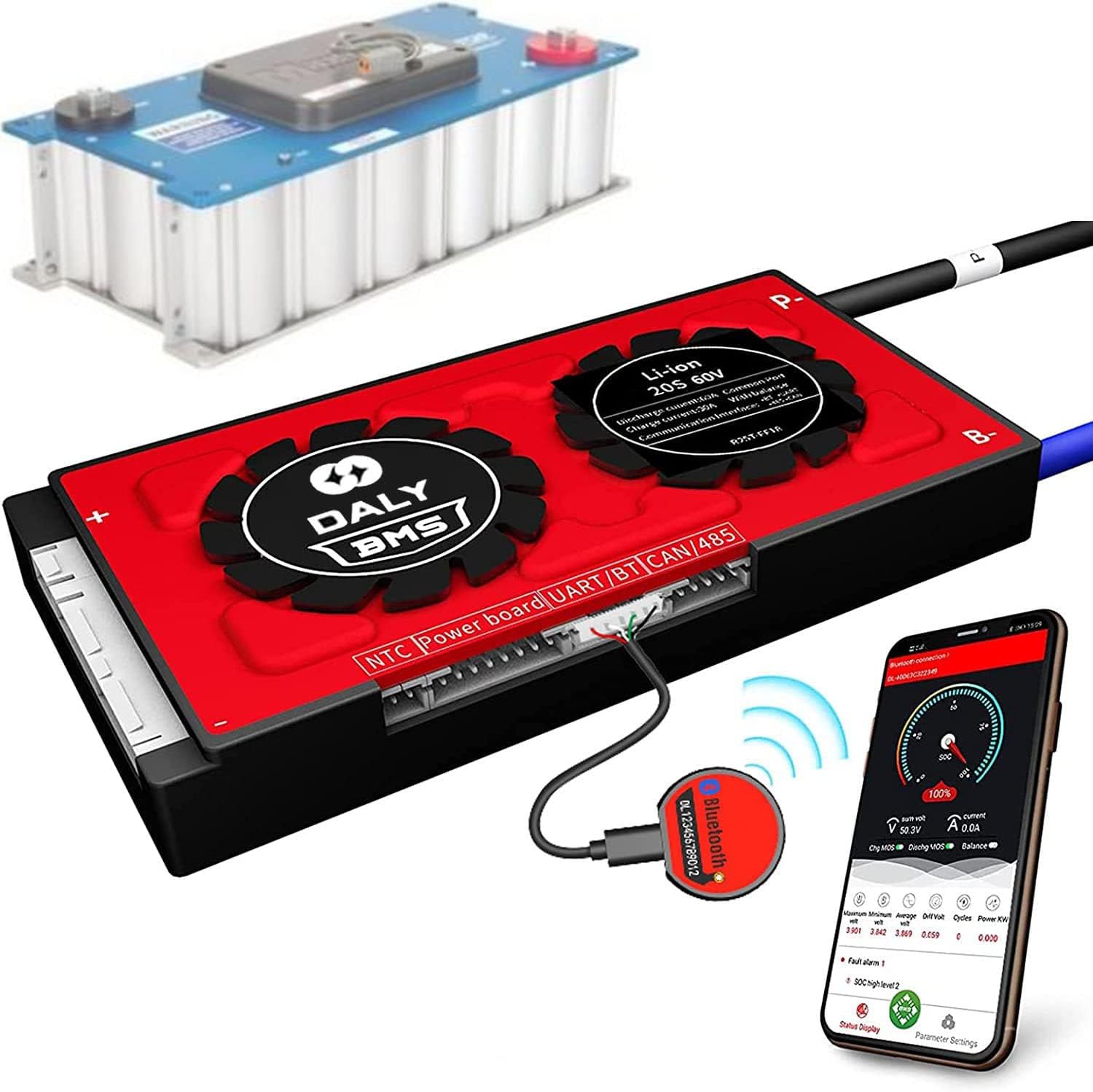 Amazon.com: BMS 20S 60V Battery Management System PCB Protection Board ...