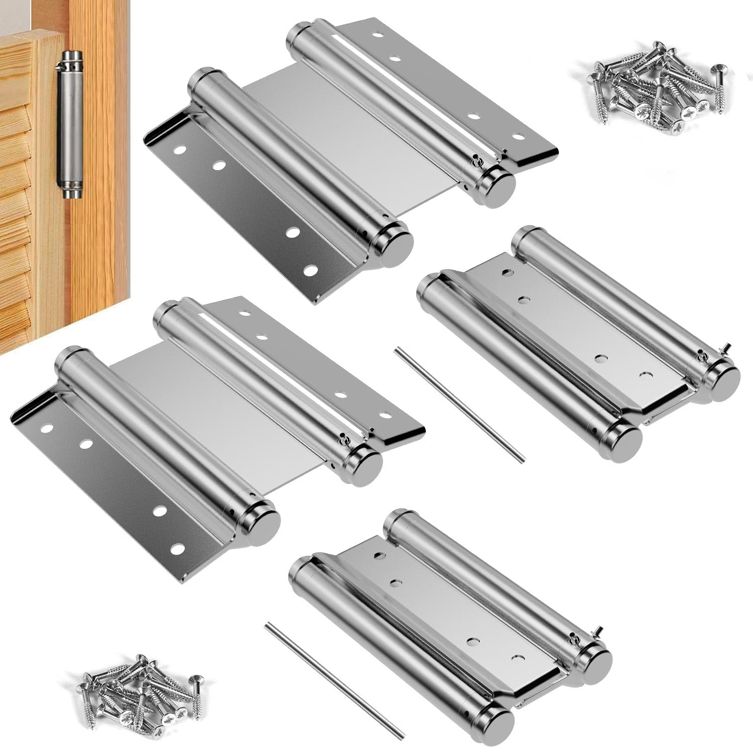 Snapklik.com : 6 Inch Double Action Spring Hinges, Double Swing Door ...